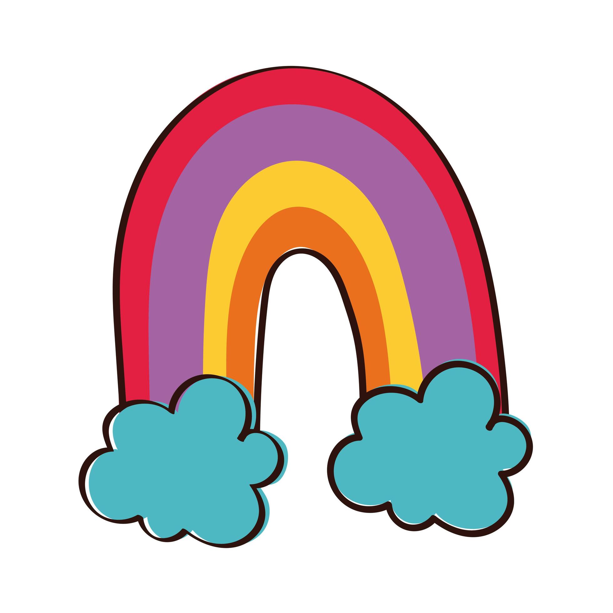 cute rainbow spring hand draw style 2566655 Vector Art at Vecteezy