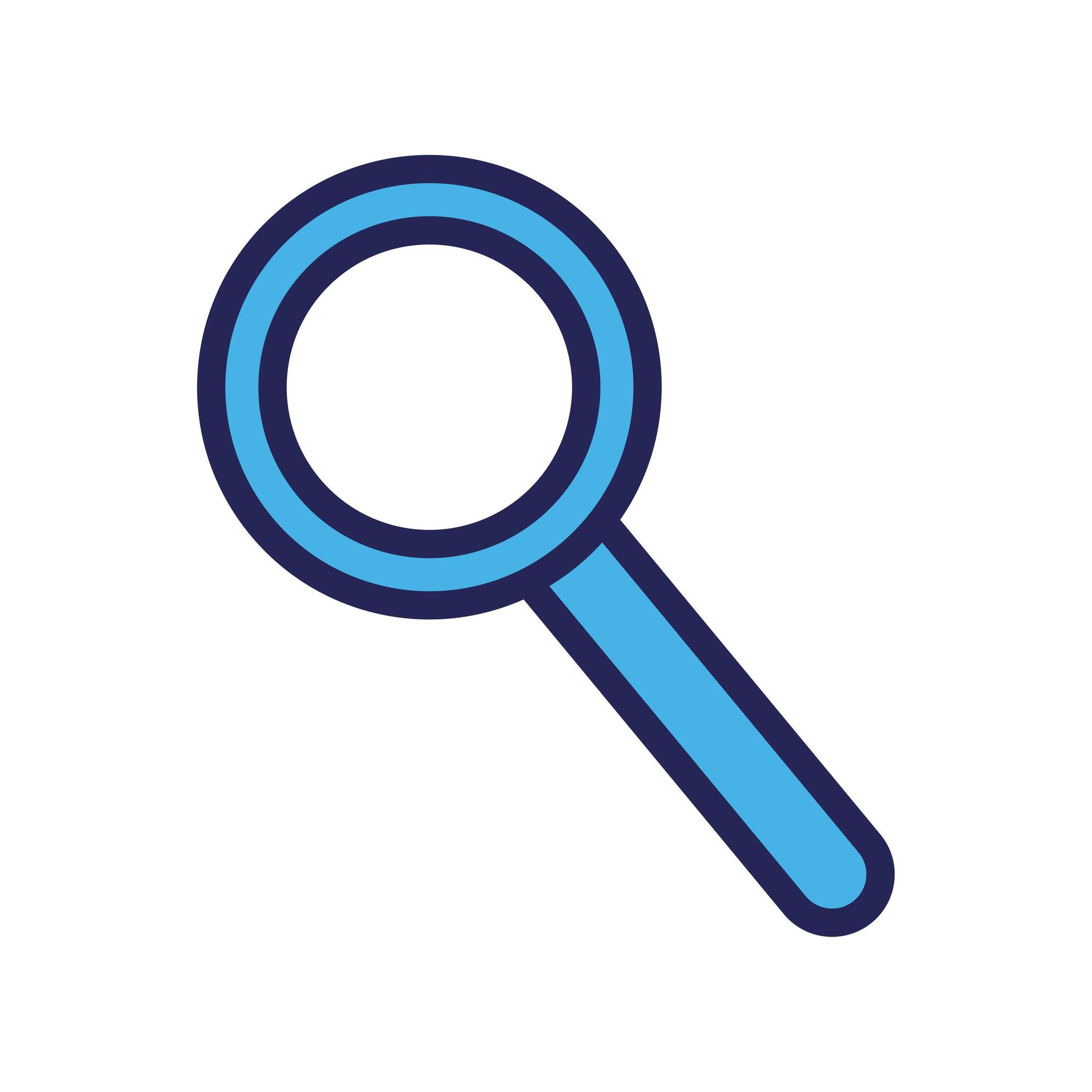 Magnifying Glass Line And Fill Style Icon 2567568 Vector Art At Vecteezy