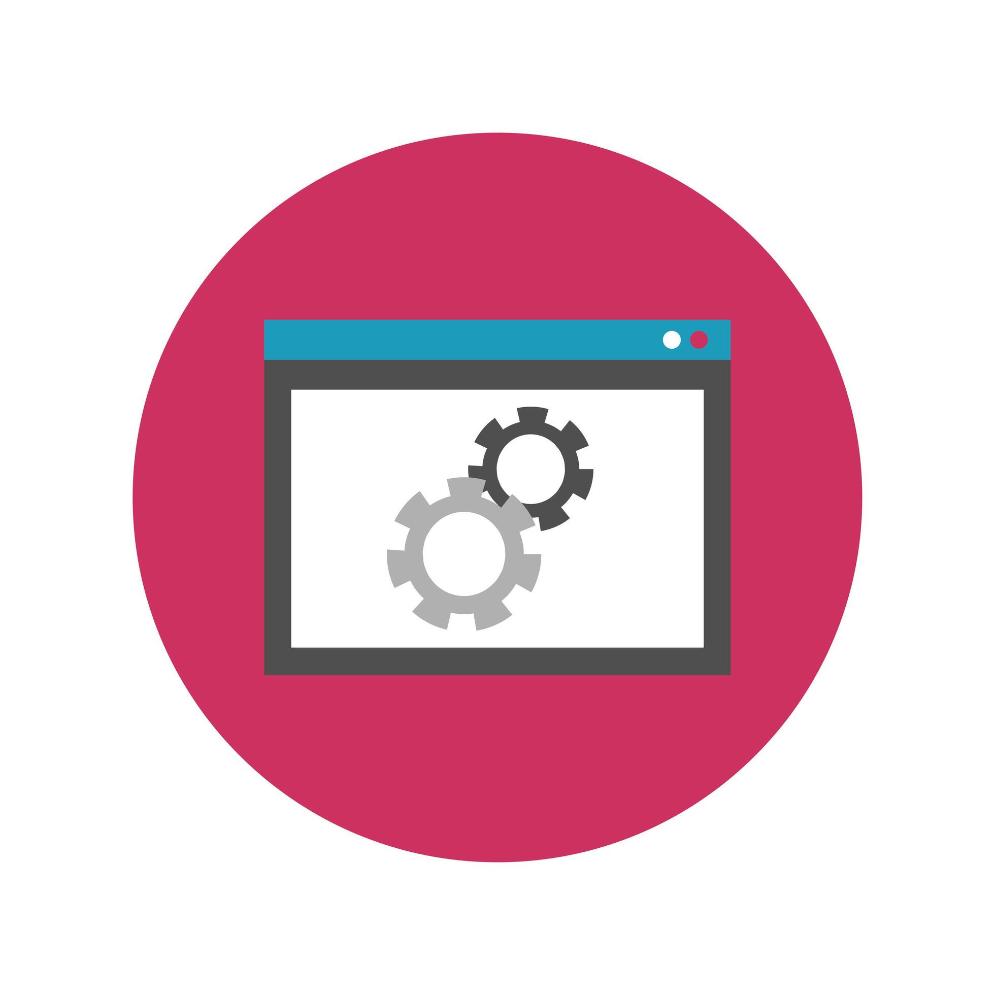 Webpage Template With Gears Block And Flat Style 2567600 Vector Art At Vecteezy