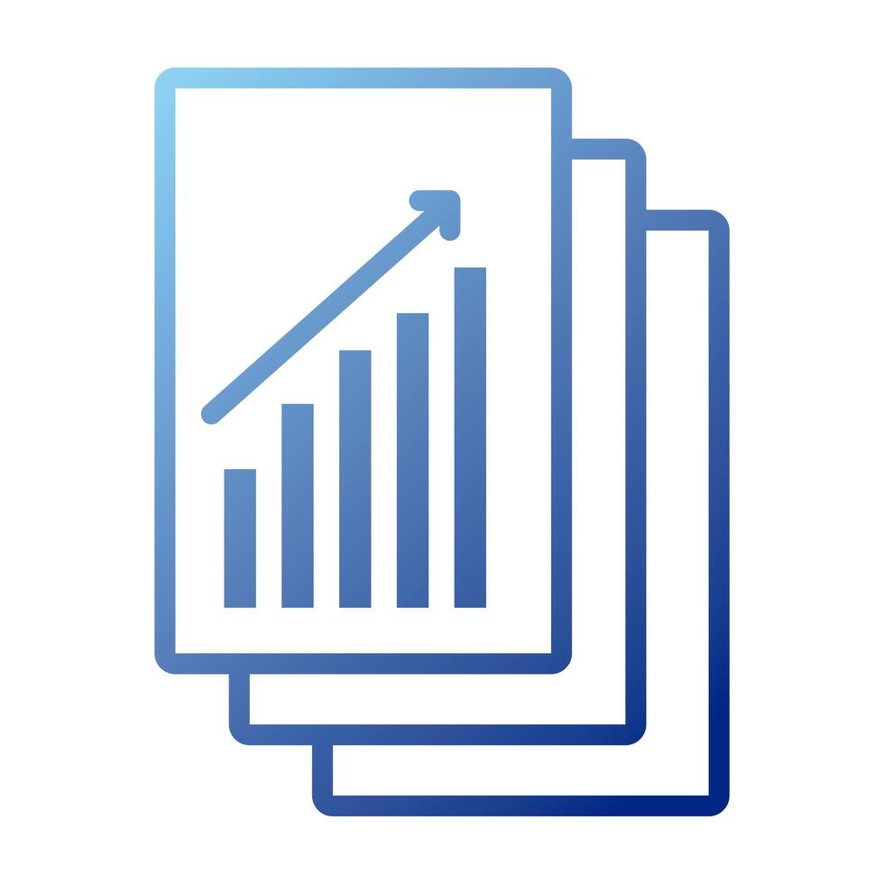 papers documents with statistics bars gradient style icon 2575663 Vector Art at Vecteezy