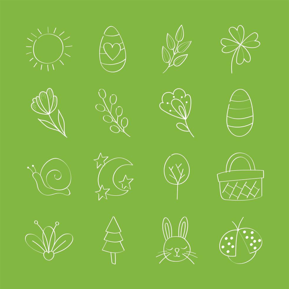 bundle of spring set line icons 2579058 Vector Art at Vecteezy