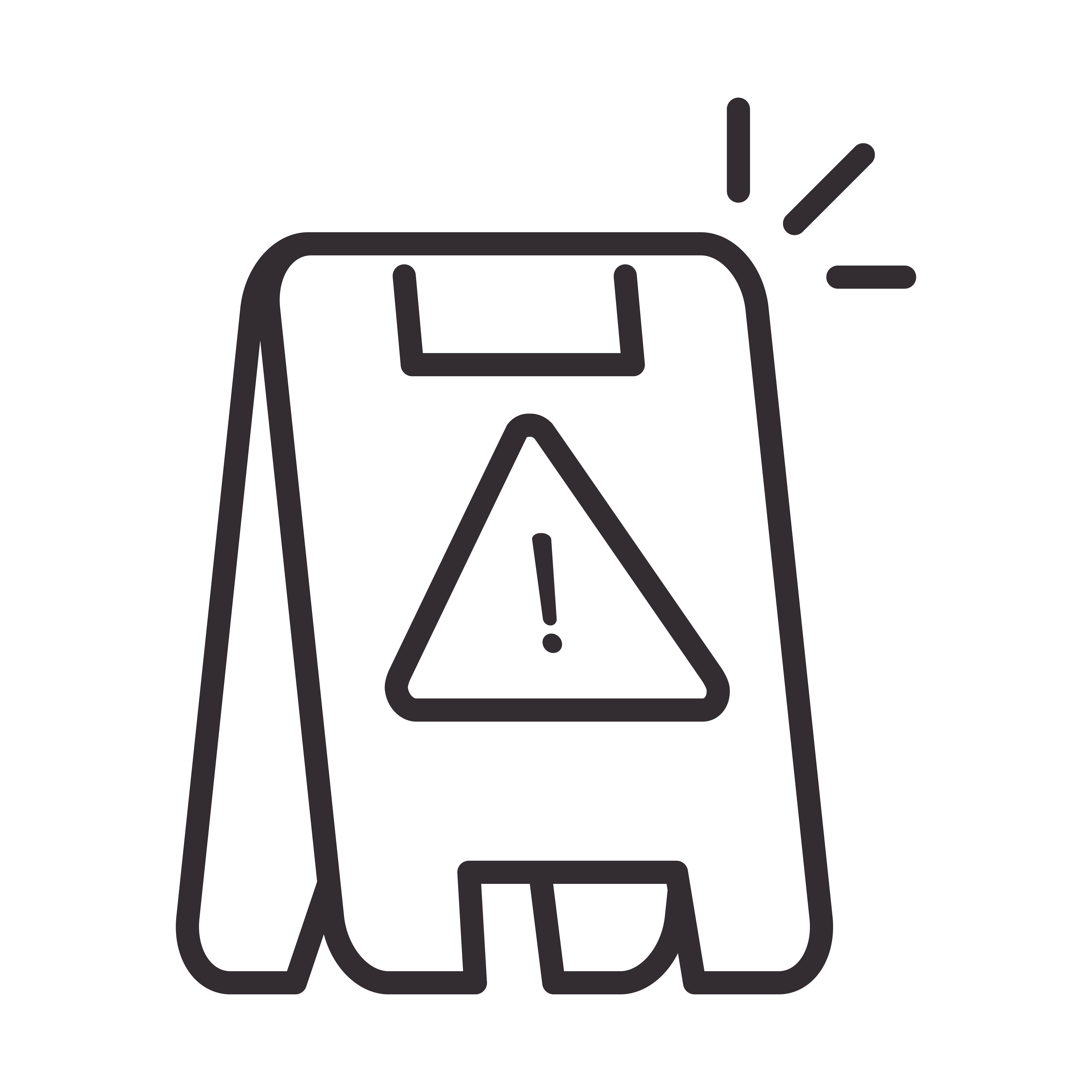 Alert Icon Warning Board Attention Danger Exclamation Mark Precaution Line Style Design 2579415