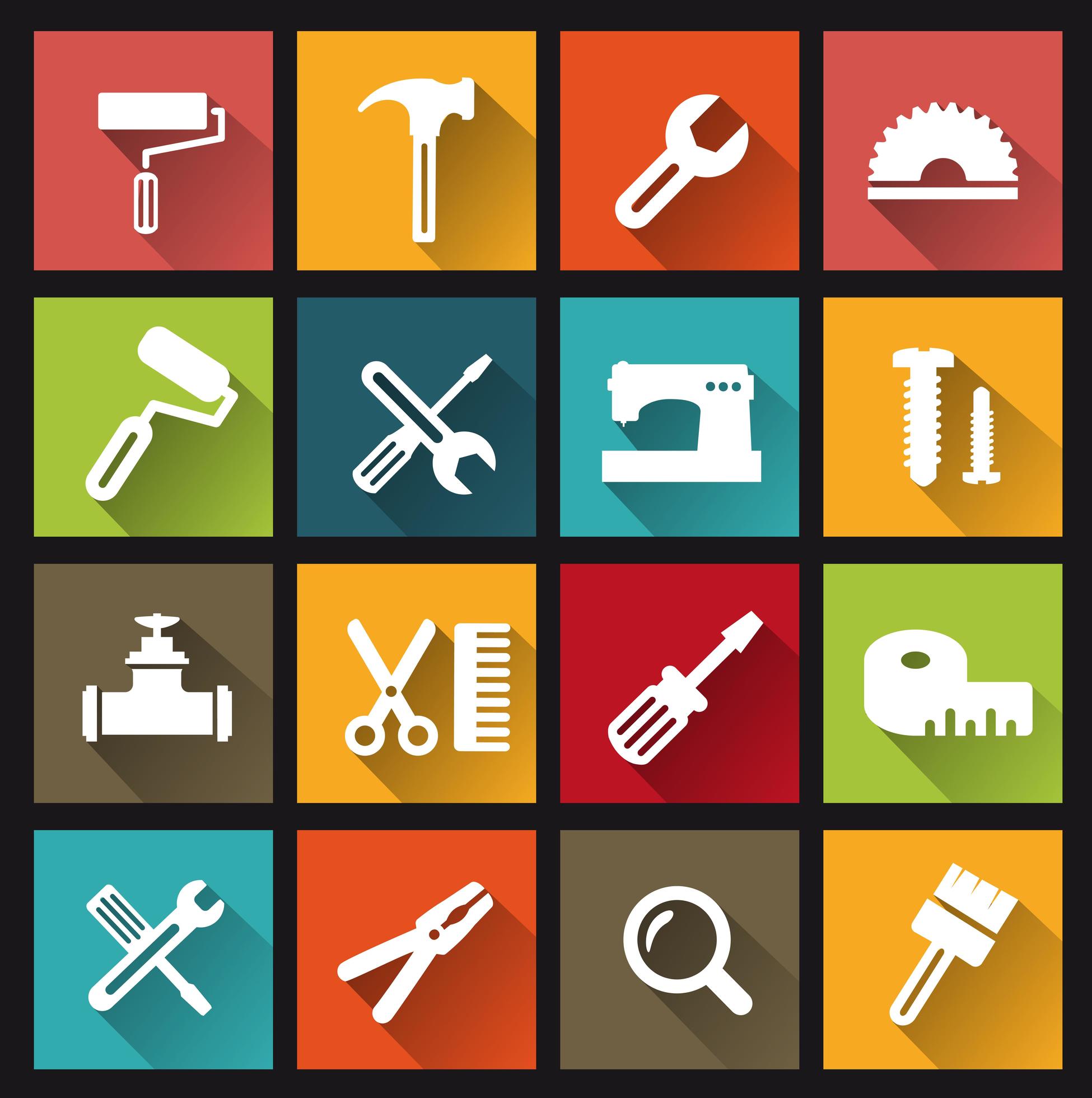 Computer icons tools 2579519 Vector Art at Vecteezy