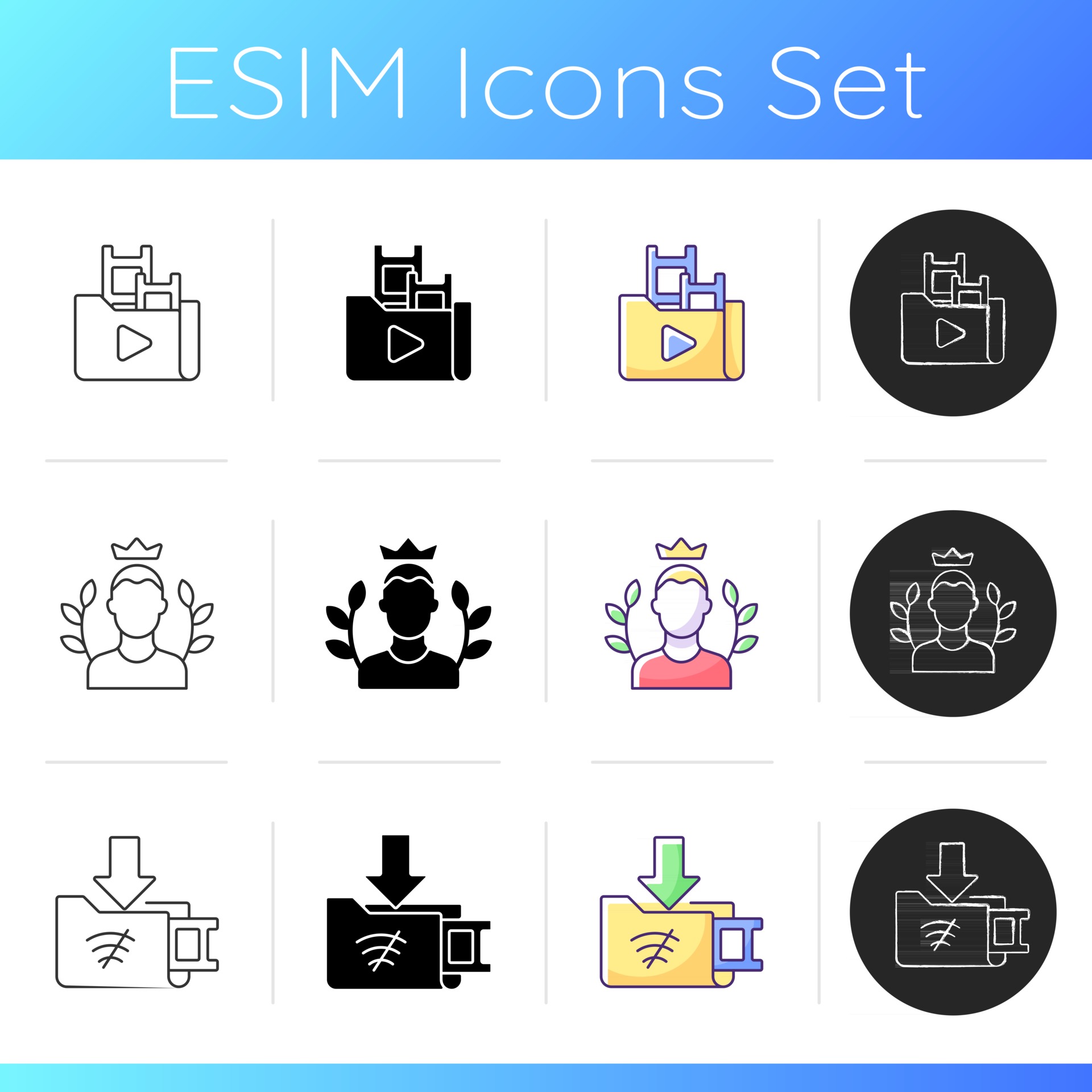 Streaming services icons set 2581447 Vector Art at Vecteezy