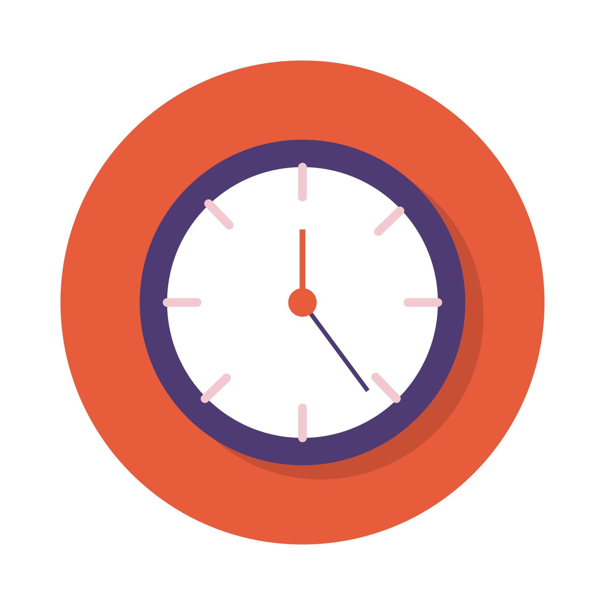 time clock block and flat style 2589880 Vector Art at Vecteezy