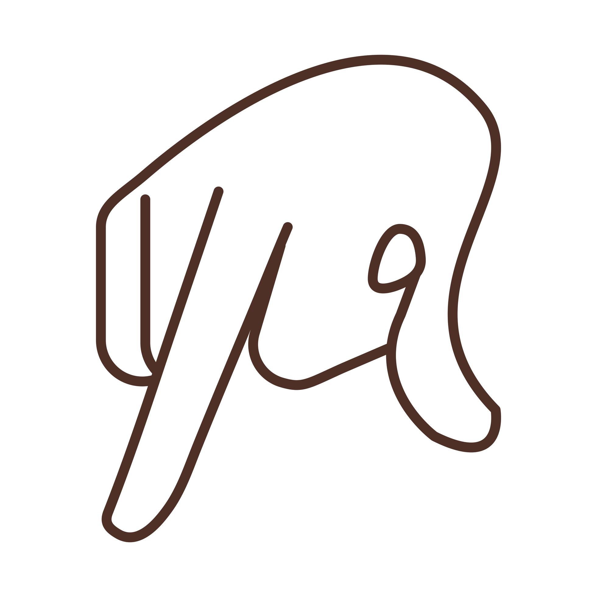 Sign Language Hand Gesture Indicating Q Letter Line Icon 2594384 Vector sign-language-hand-gesture-indicating-q-letter-line-icon-2594384-vector