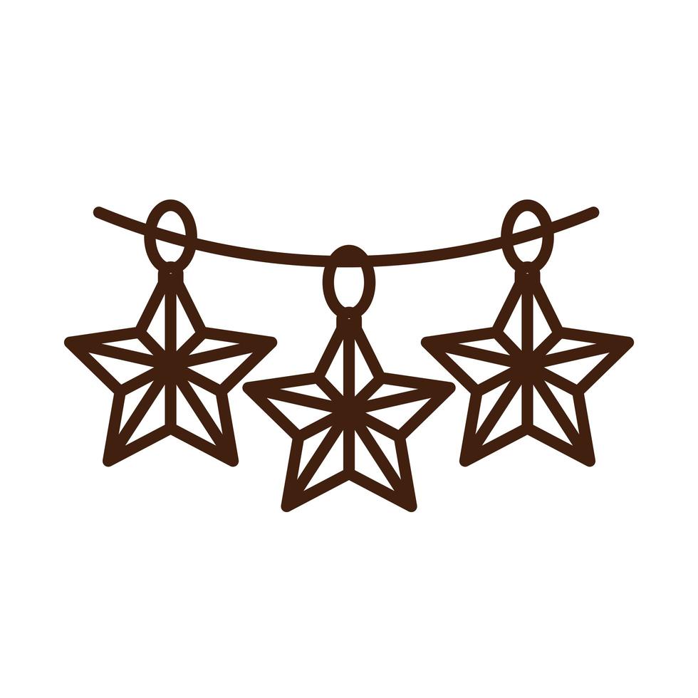 happy merry christmas hanging gold stars decoration celebration festive ...