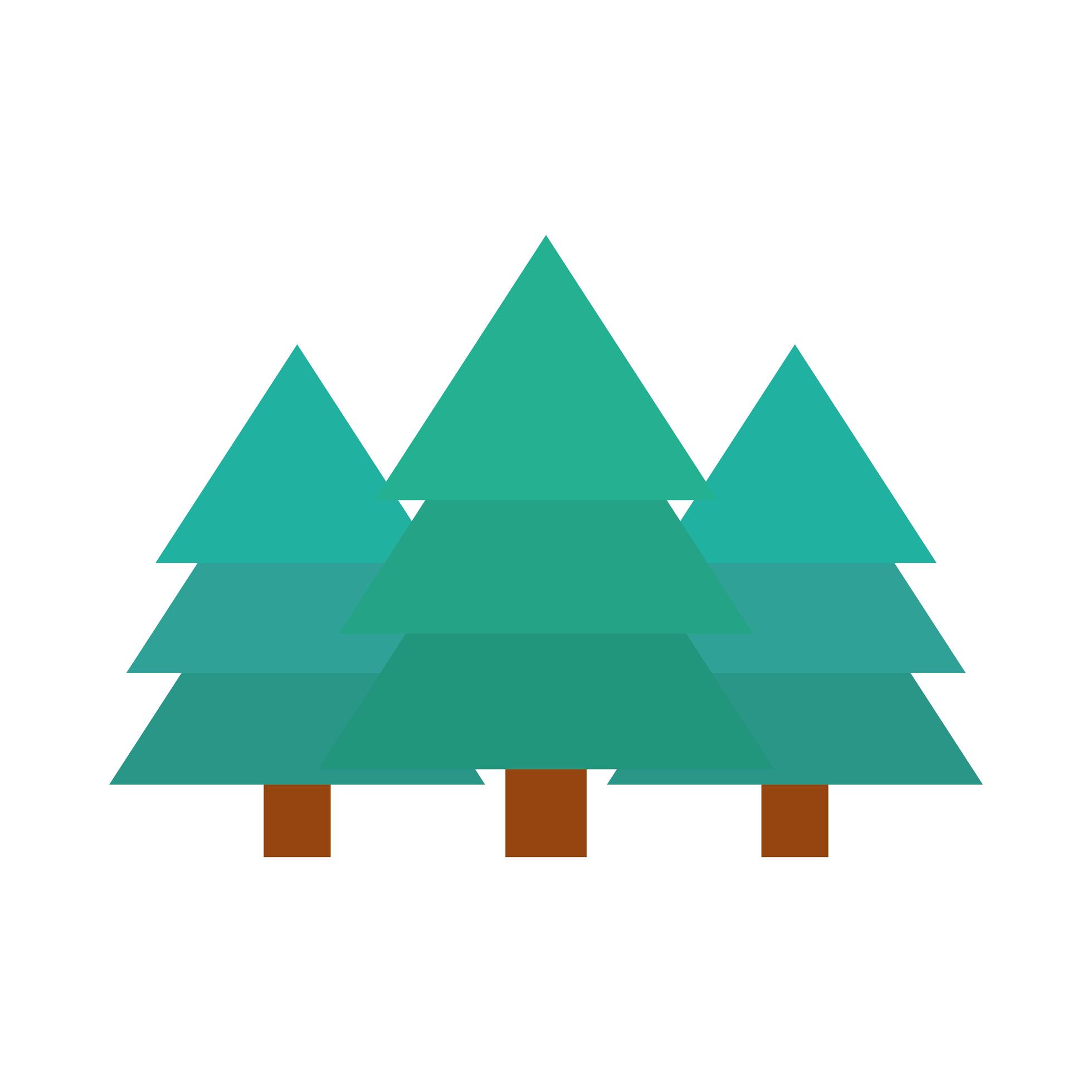 pine trees forest botanic nature flat icon style 2595470 Vector Art at ...