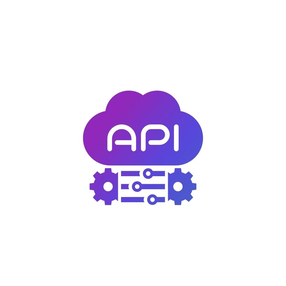 Cloud API and software integration icon 2596391 Vector Art at Vecteezy