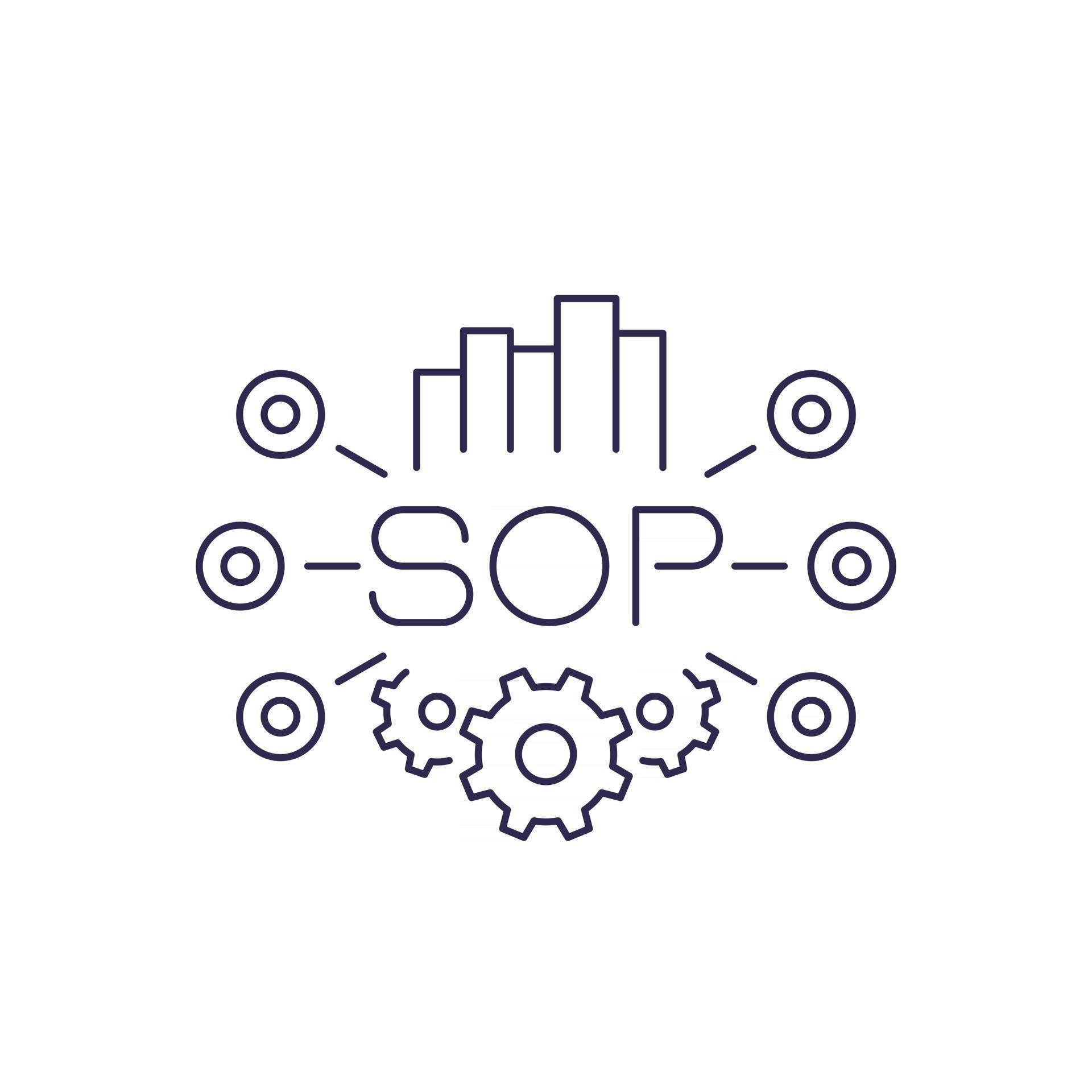 SOP Standard Operating Procedure icon in line design 2596469 Vector Art at Vecteezy