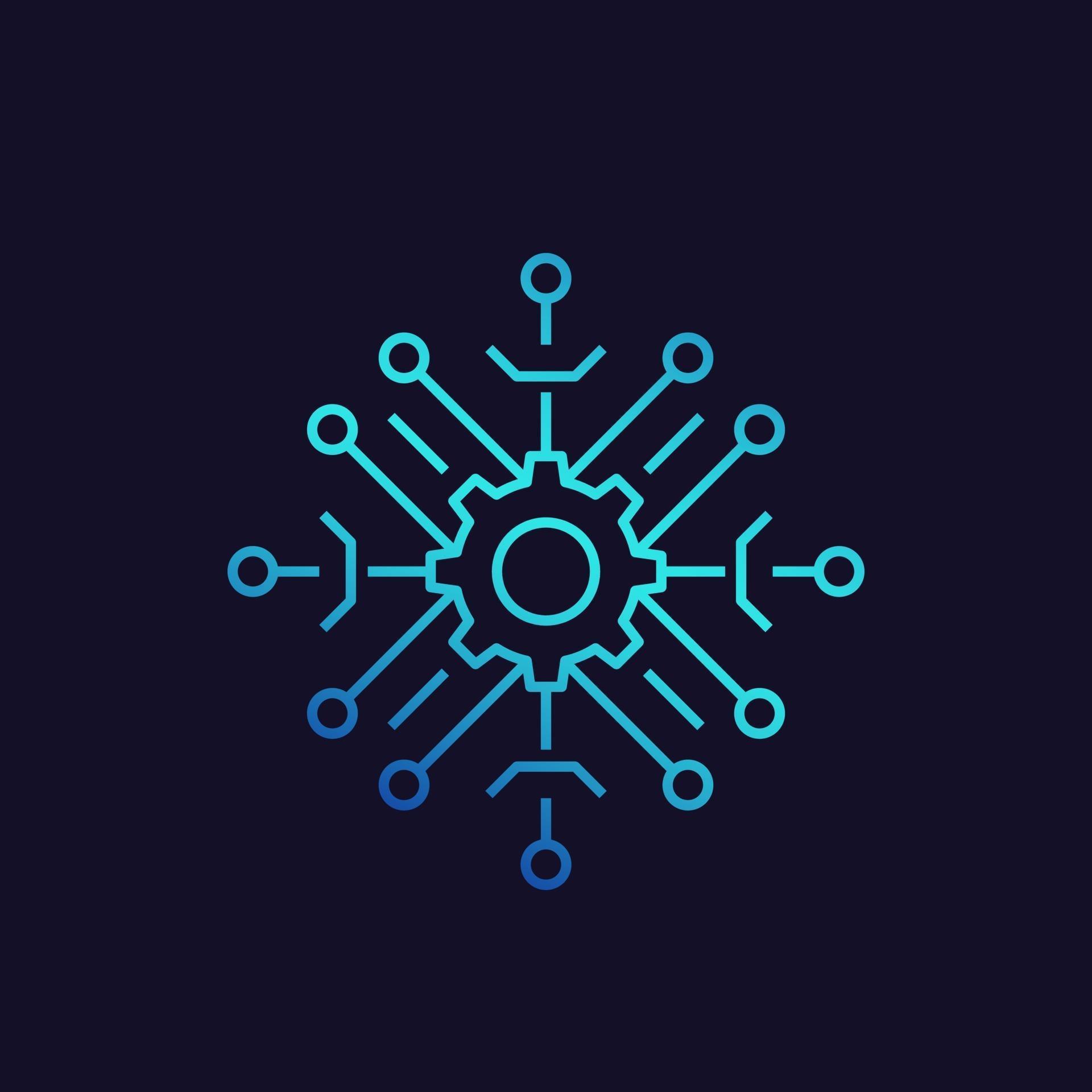 technical process, technology concept vector linear icon 2596497 Vector ...