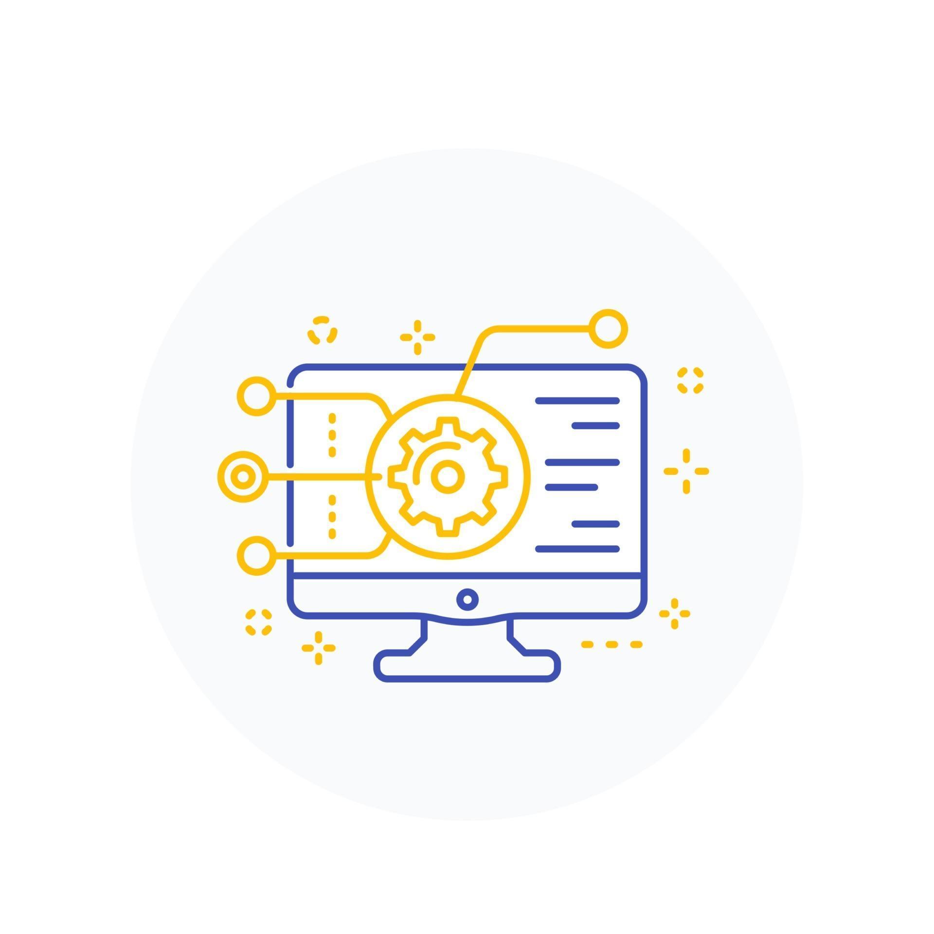 Coding Software Development App Integration Programming Icon Linear 2596499 Vector Art At