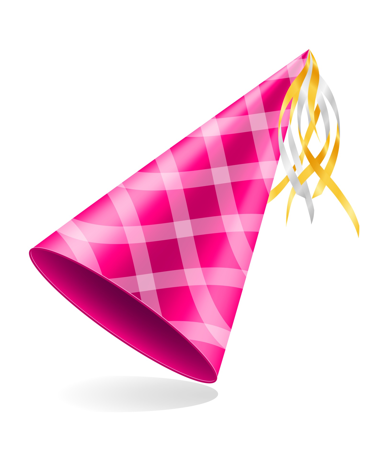 Happy Birthday Cap With Ribbon Stock Vector Illustration Isolated On Happy Birthday Cap With Ribbon Stock Vector Illustration Isolated On