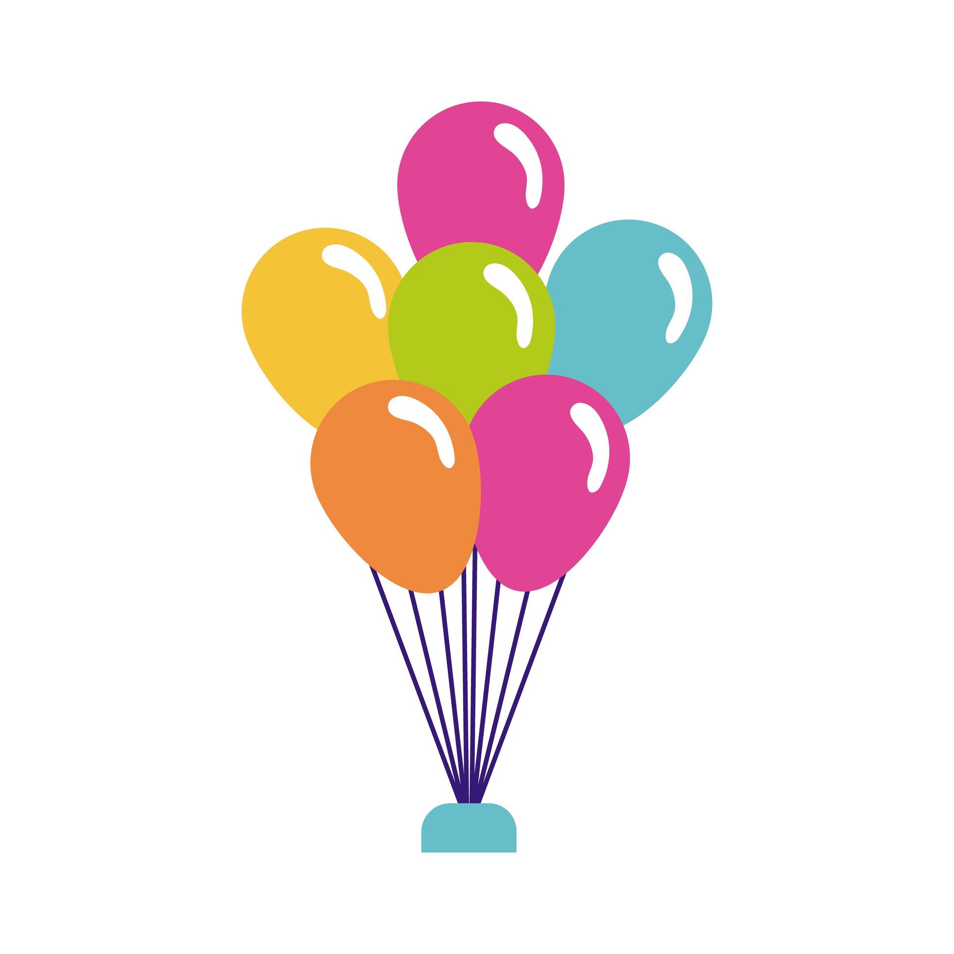 Balloons Helium Floating Flat Style Icon 2599795 Vector Art At Vecteezy