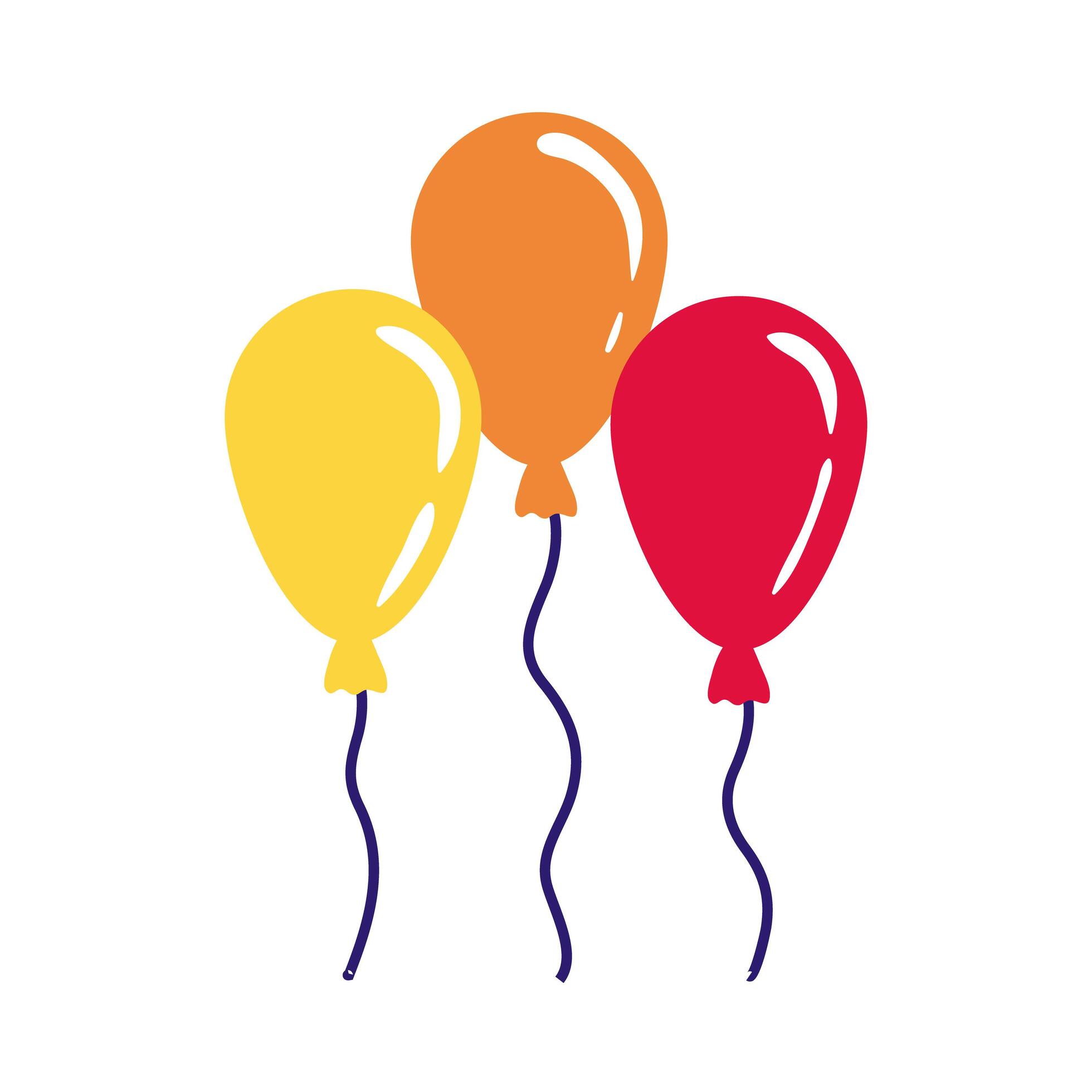 Balloons Helium Floating Flat Style Icon 2602052 Vector Art At Vecteezy