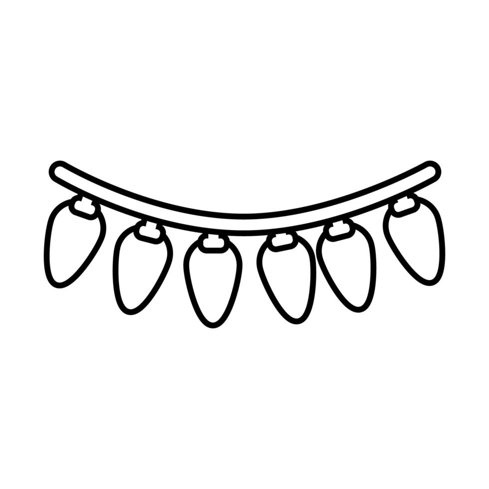 happy merry christmas lights line style icon 2603794 Vector Art at Vecteezy