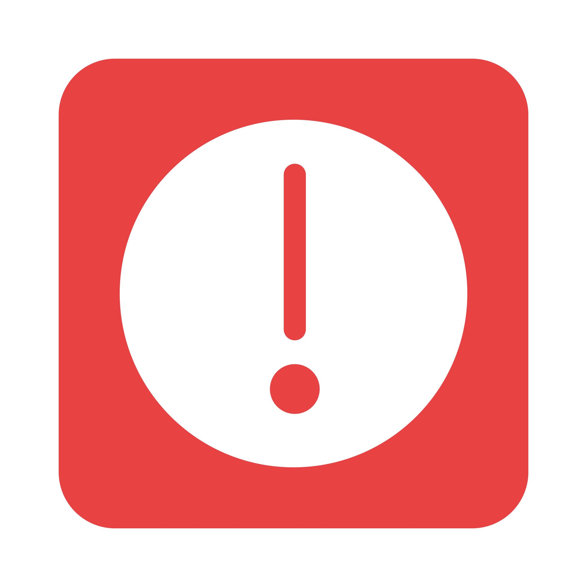 Mobile Application Warning Alert Web Button Menu Digital Flat Style