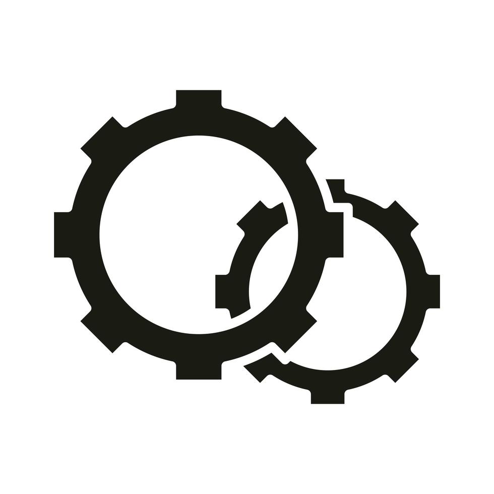 Mobile Application Settings Web Button Menu Digital Silhouette Style