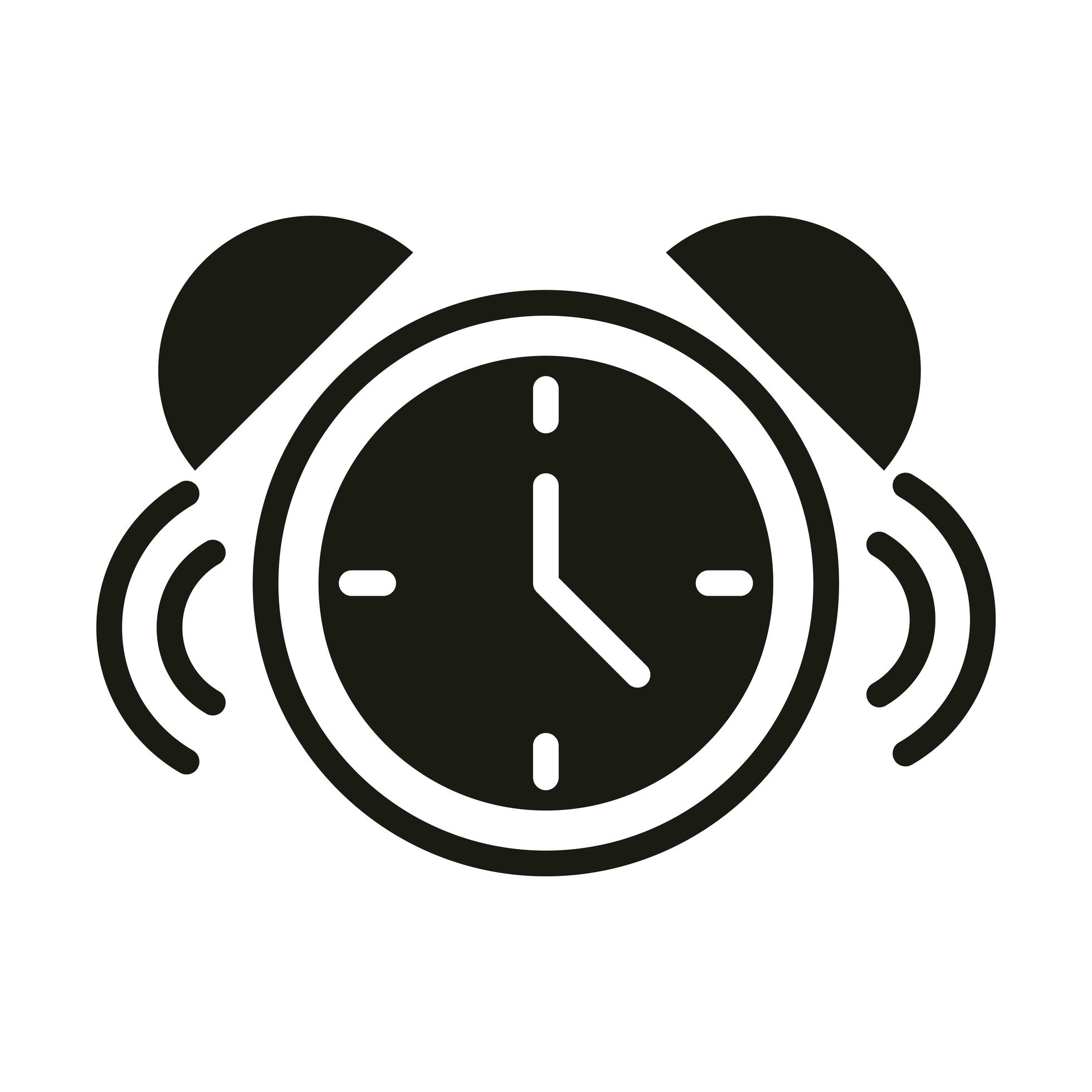 Mobile Application Alarm Clock Time Web Button Menu Digital Silhouette