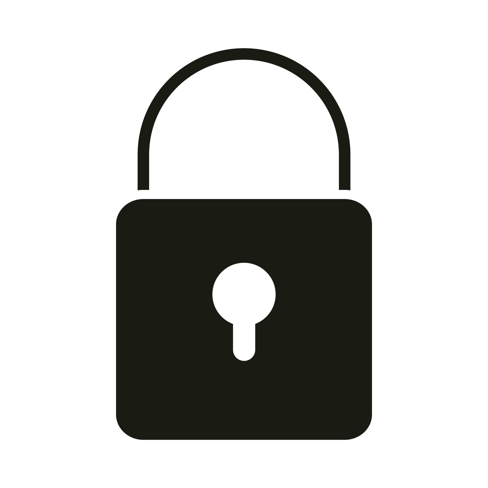 Mobile Application Protection Data Web Button Menu Digital Silhouette