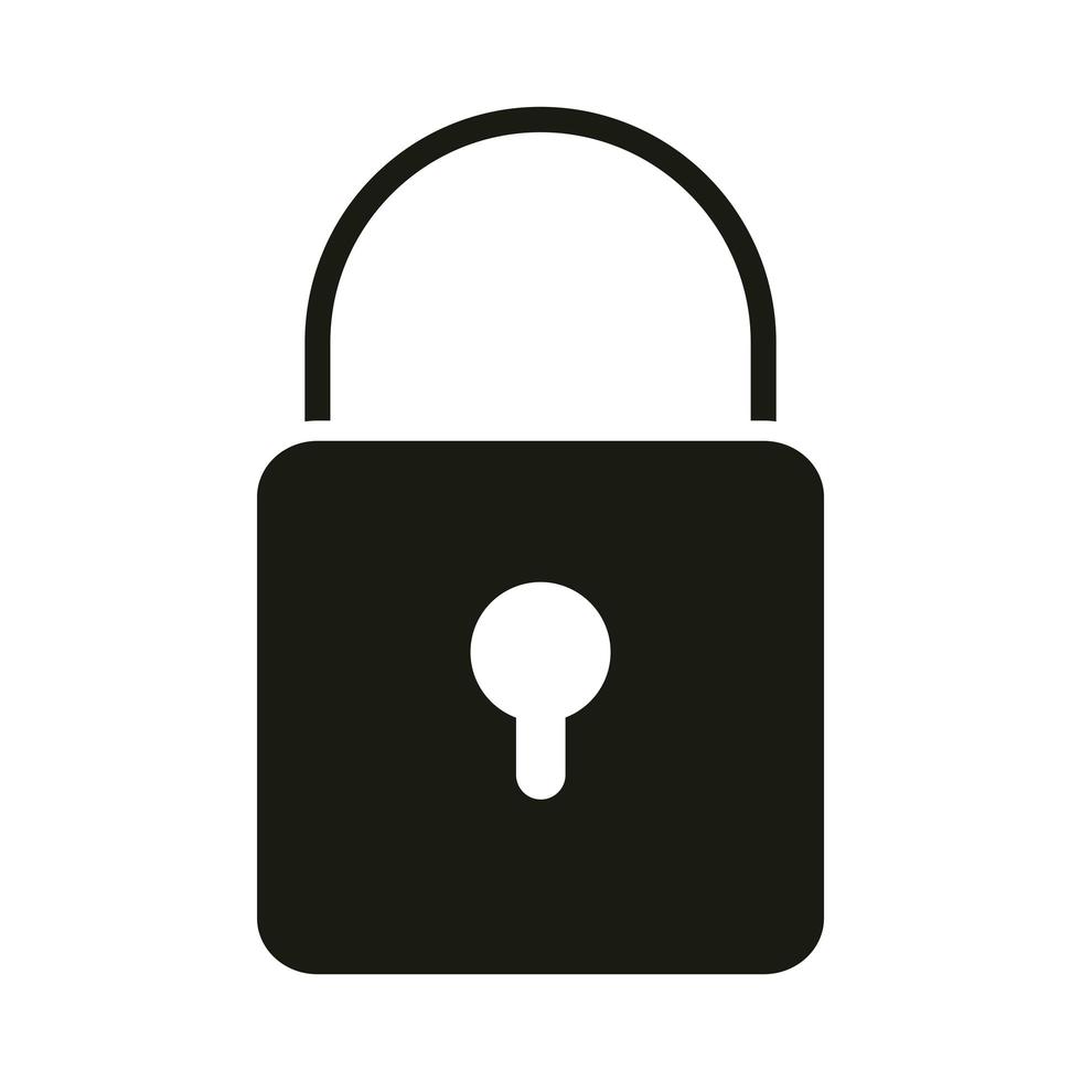 Mobile Application Protection Data Web Button Menu Digital Silhouette