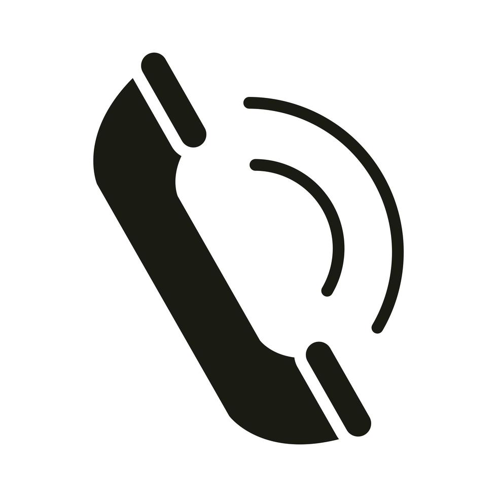 Mobile Application Telephone Call Web Button Menu Digital Silhouette