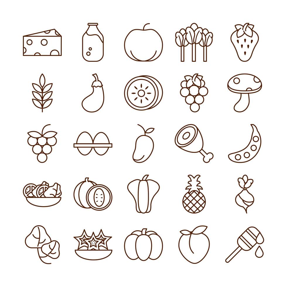 healthy food fresh fruits vegetables and protein ingredient products ...