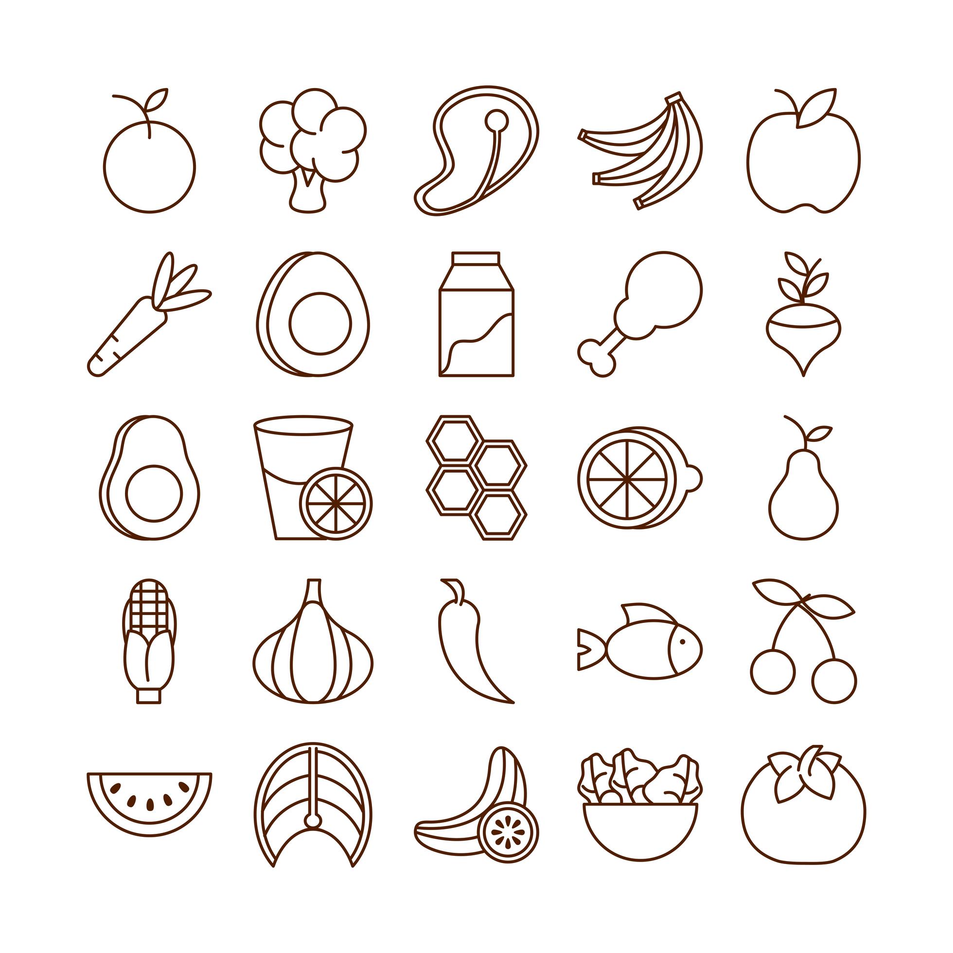 healthy food fresh fruits vegetables and protein ingredient products ...