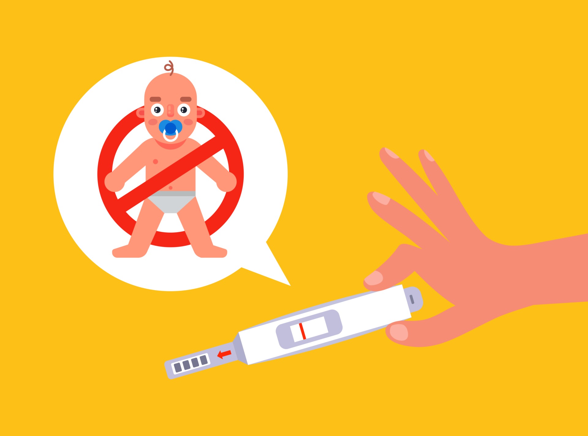 Negative Pregnancy Test Infertility In A Woman Flat Vector negative-pregnancy-test-infertility-in-a-woman-flat-vector