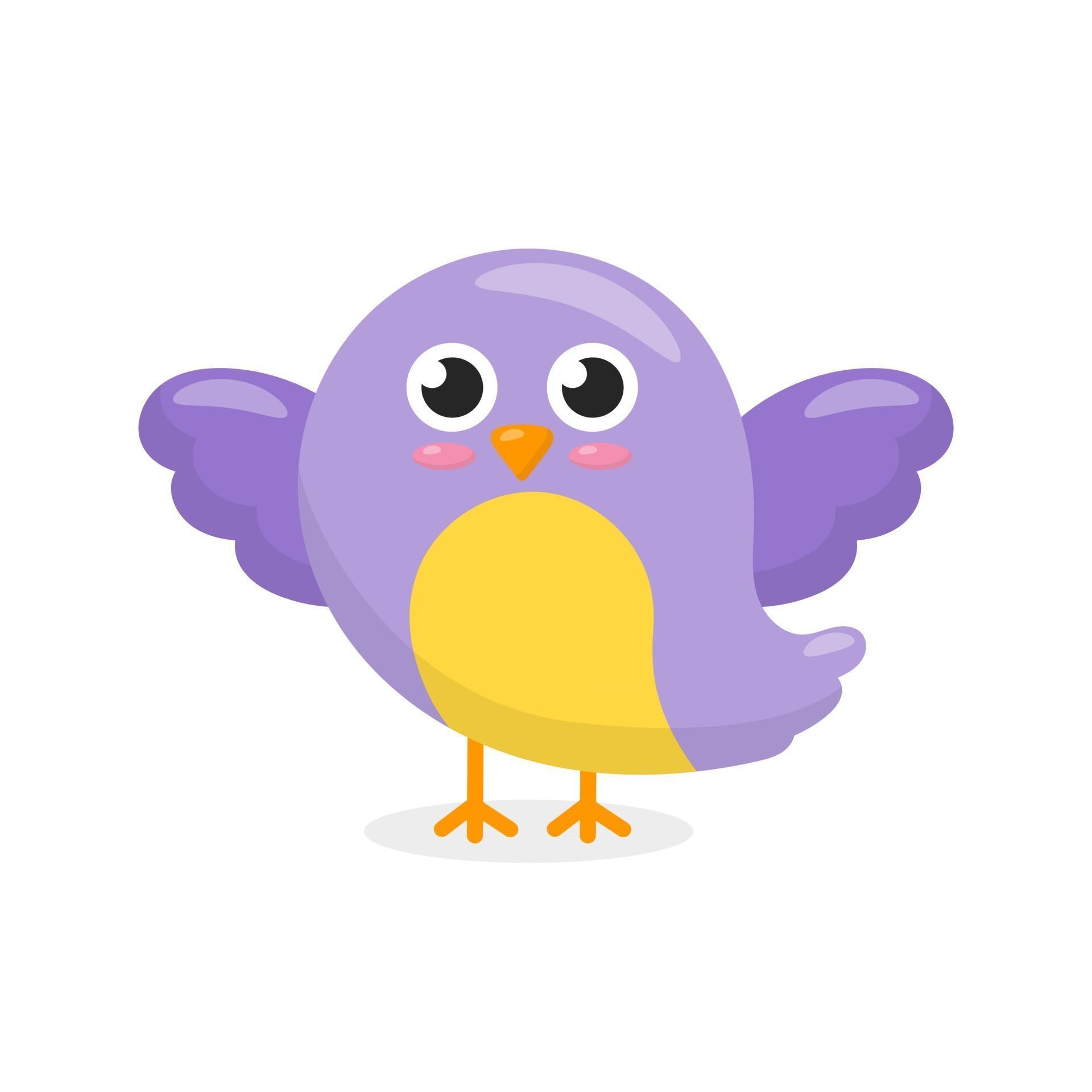 Cute Bird Vector 2612123 Vector Art At Vecteezy