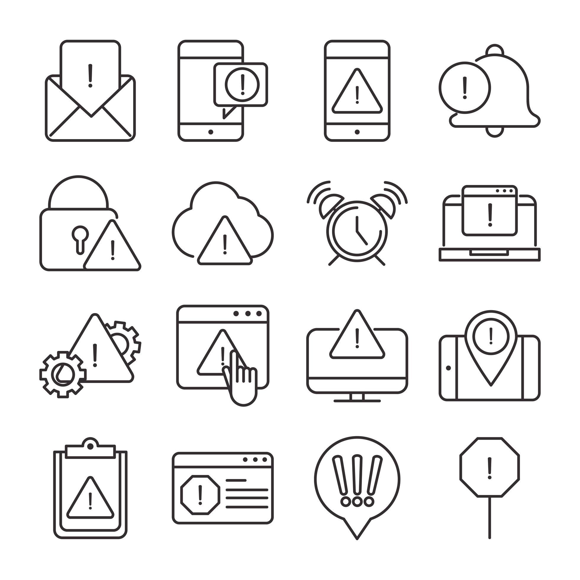 alert attention danger exclamation mark precaution line style design ... alert attention danger exclamation mark precaution line style design ...