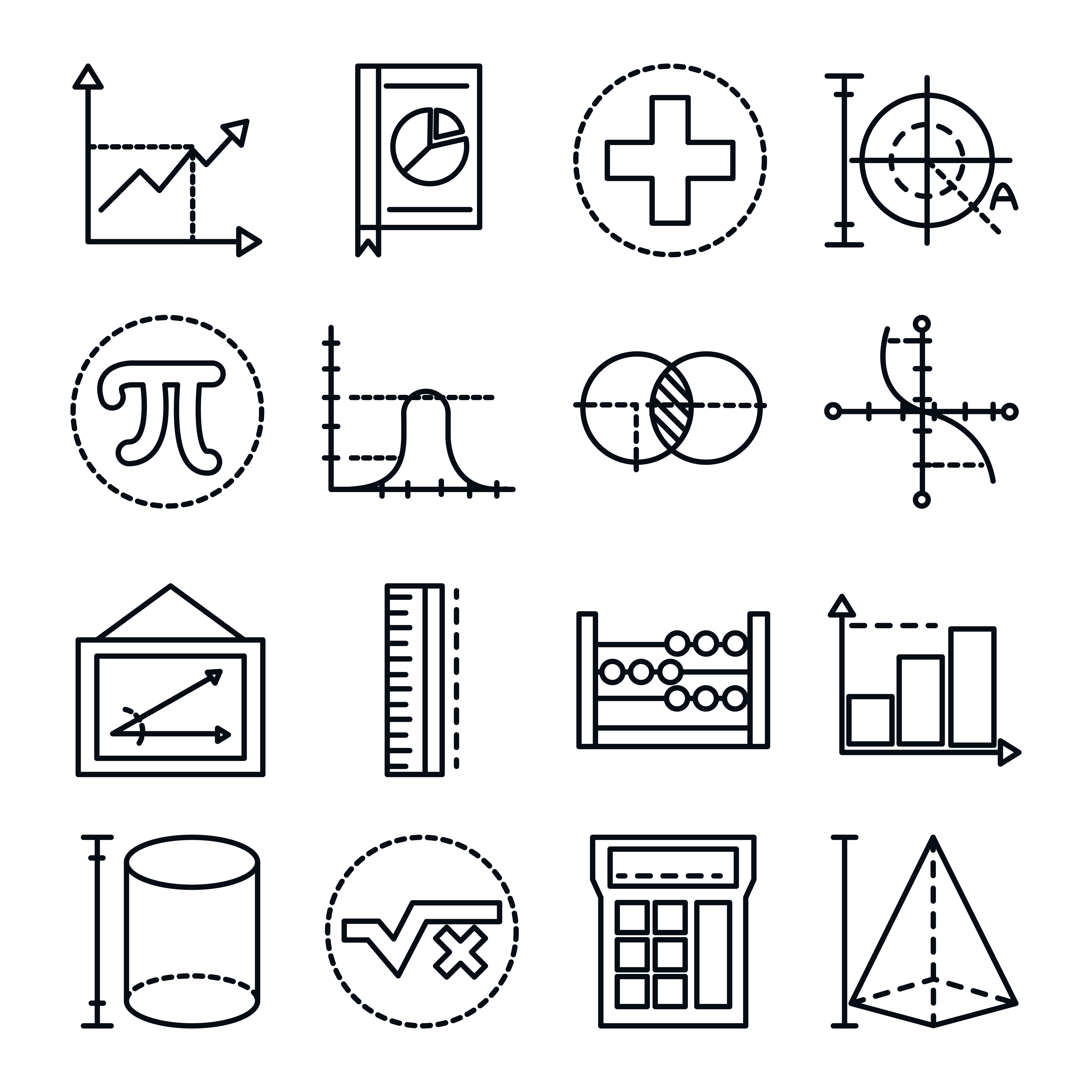 math education school science icons collection line and style 2614294 ...
