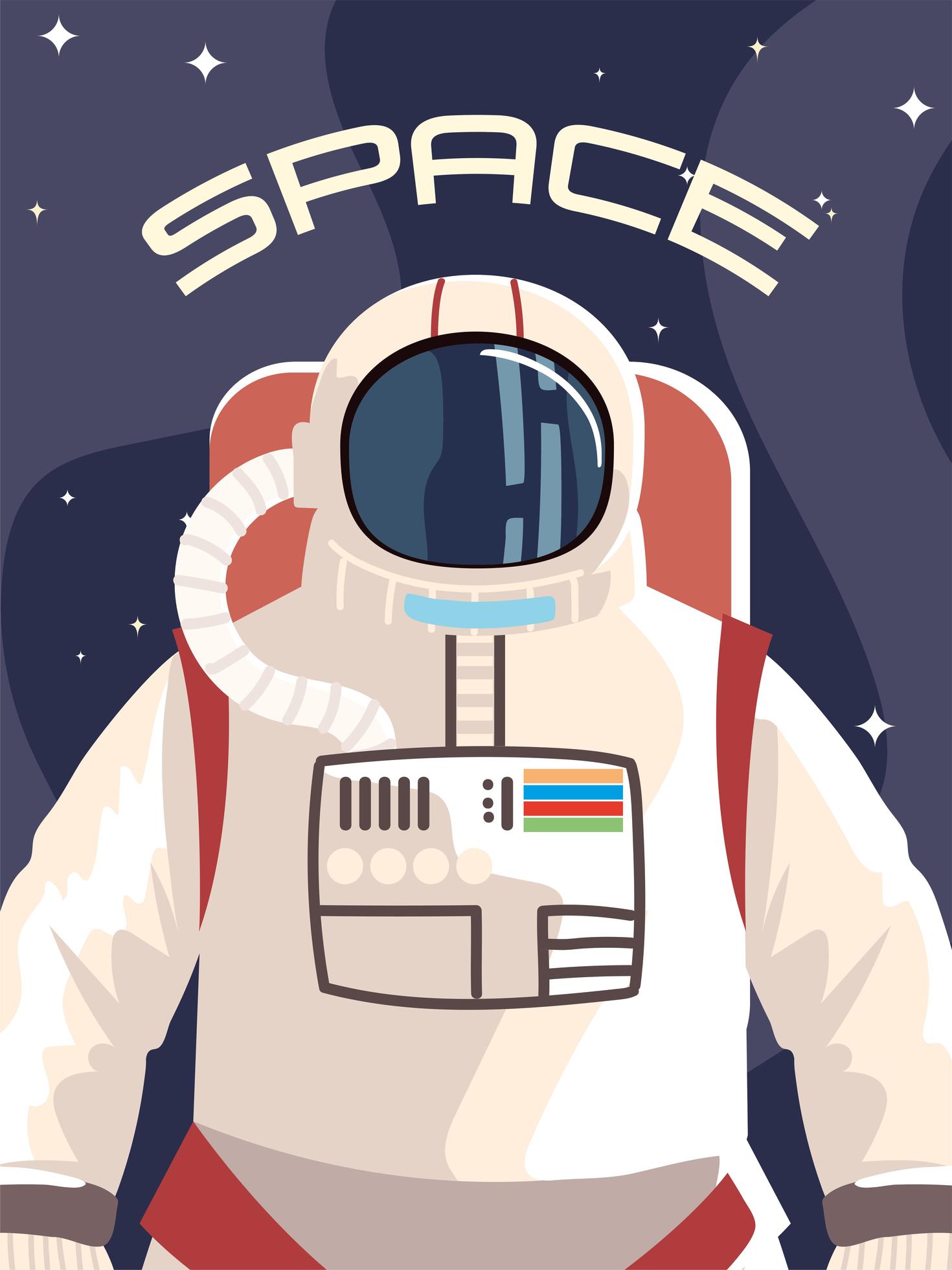 Space Astronaut Character In Spacesuit Discovering Outer 2615428 Vector Art At Vecteezy