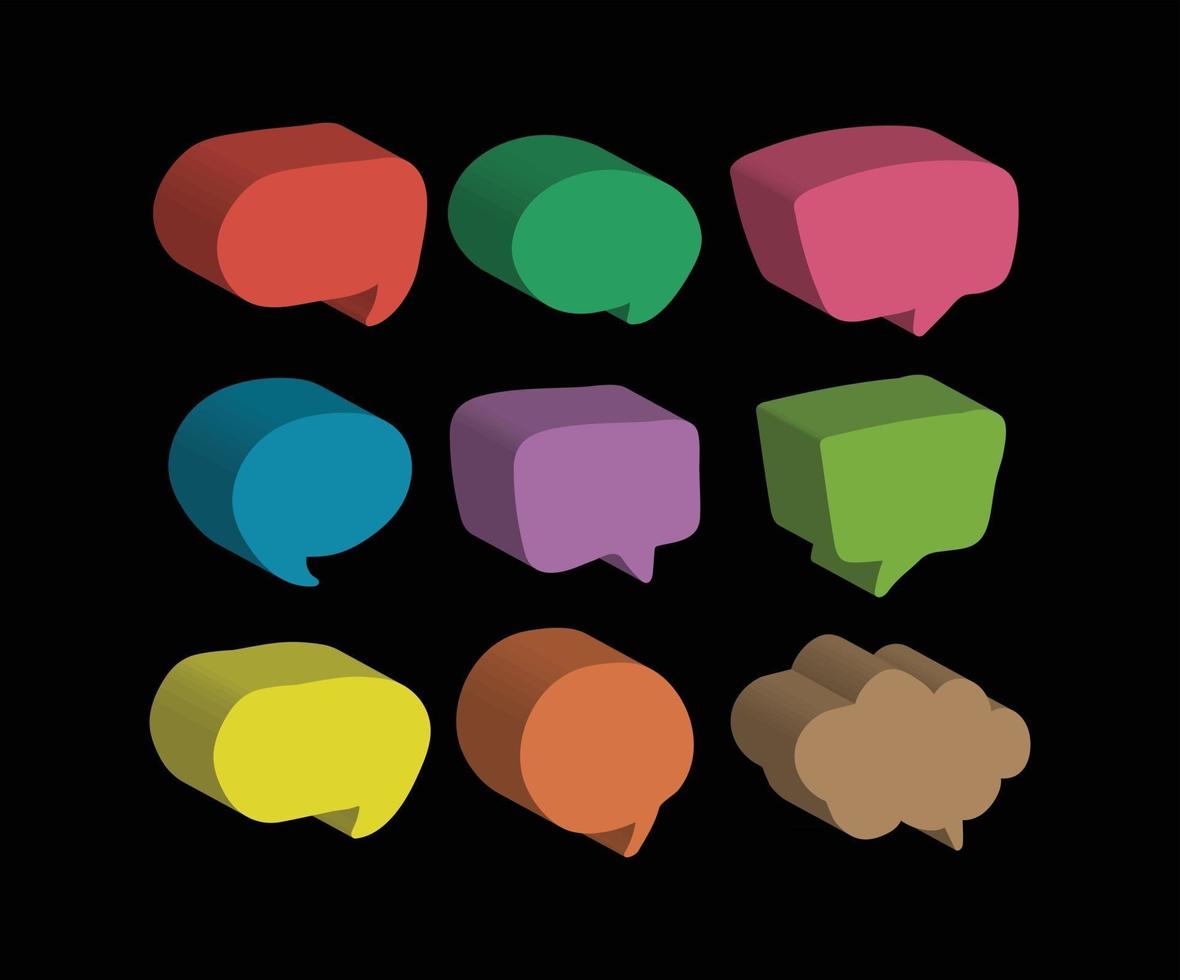3D speech bubbles vector set 2617723 Vector Art at Vecteezy