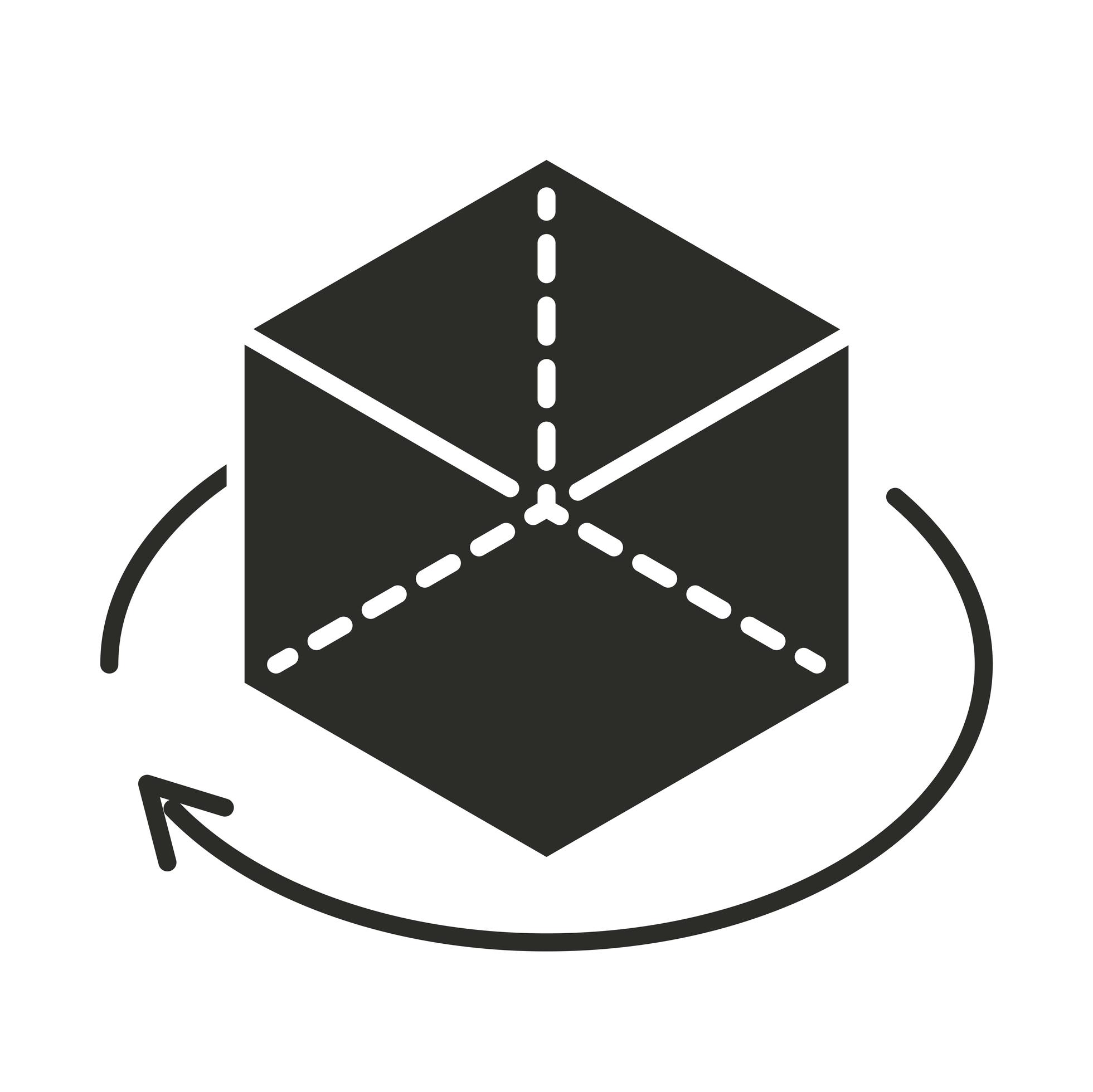 augmented reality 360 degree view cube 3D object silhouette style 2621310 Vector Art at Vecteezy