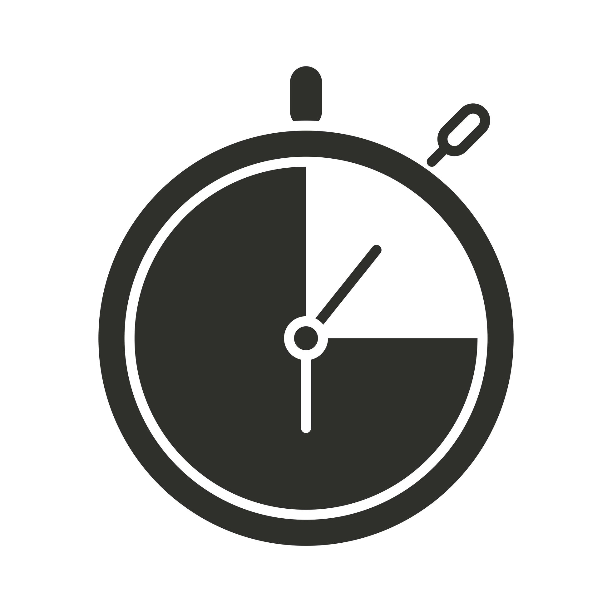 Chronometer Clock Timer Silhouette Icon 2621443 Vector Art At Vecteezy