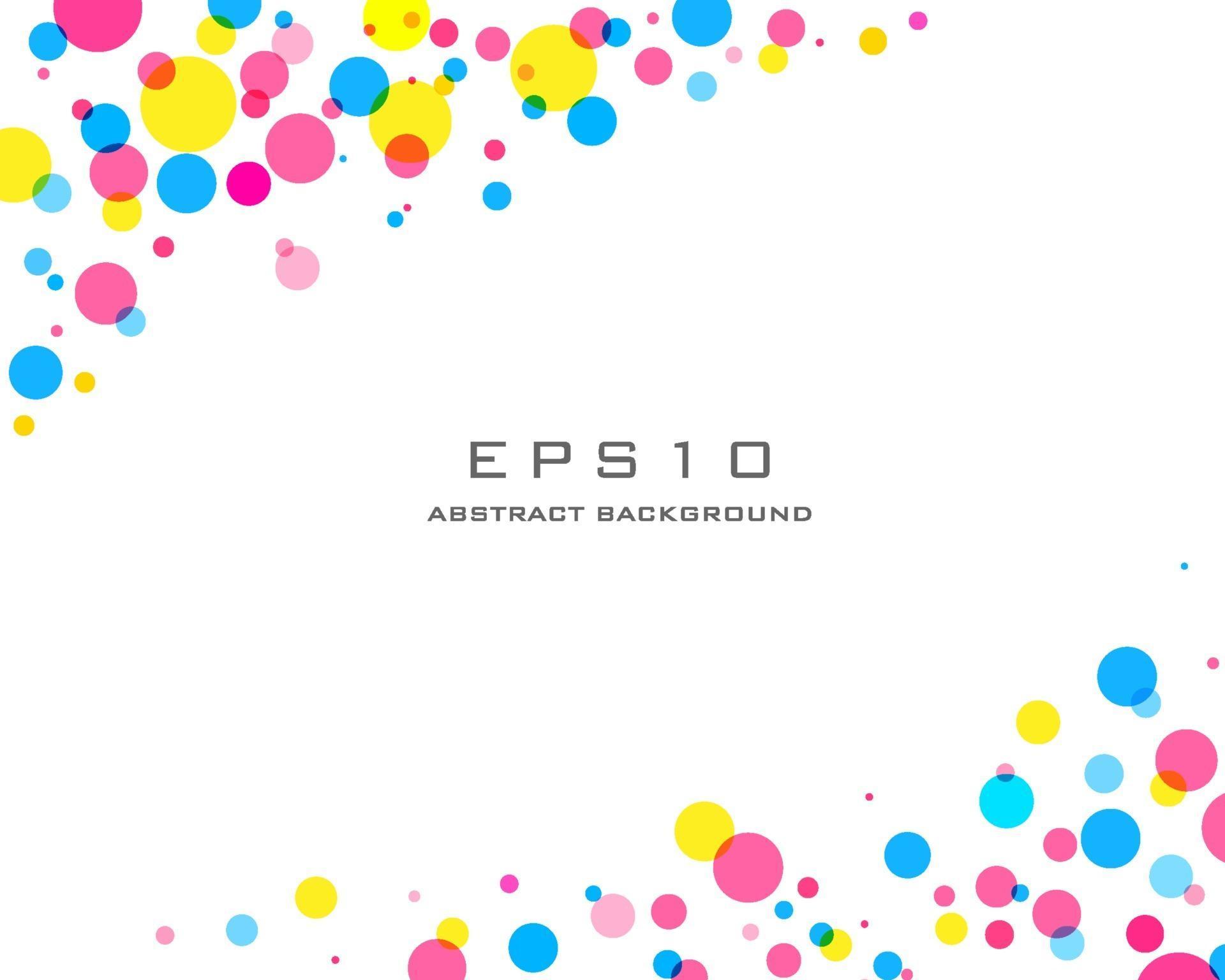 Abstract polka dots colorful confetti on a white background. Awesome ...