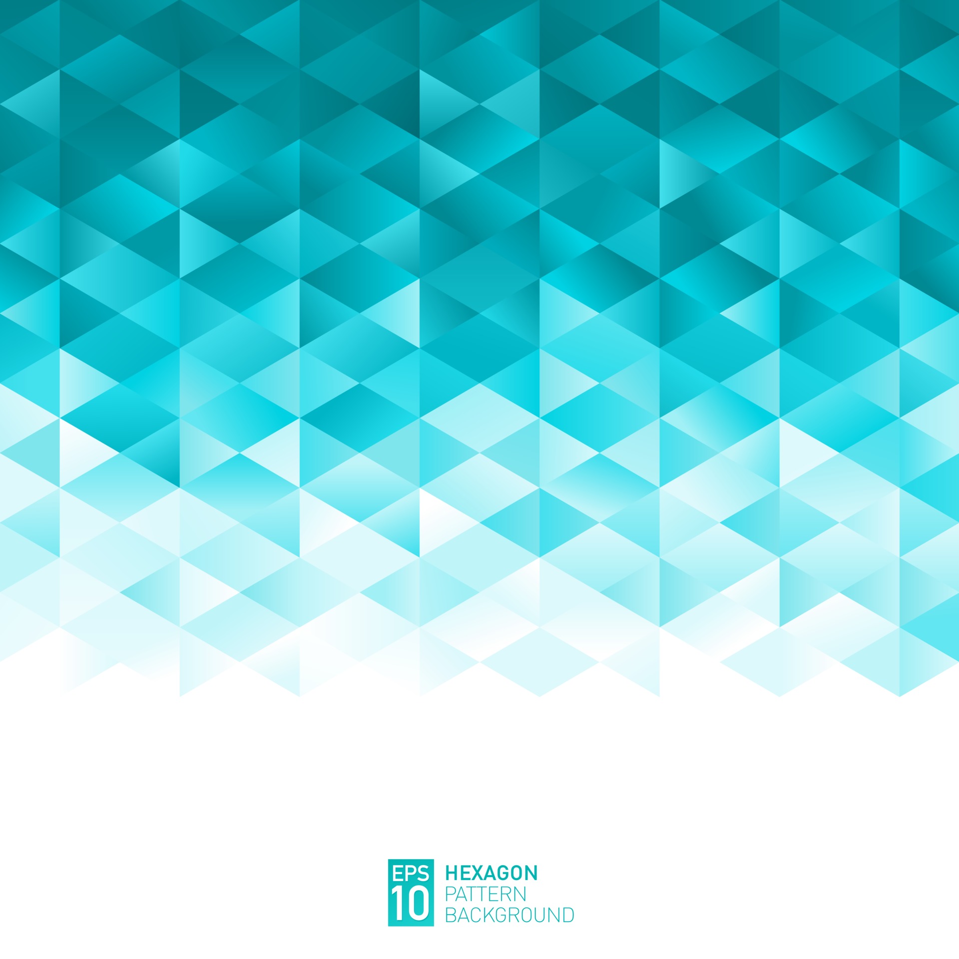 Abstract geometric hexagon pattern light blue green background with copy space, Creative design ...