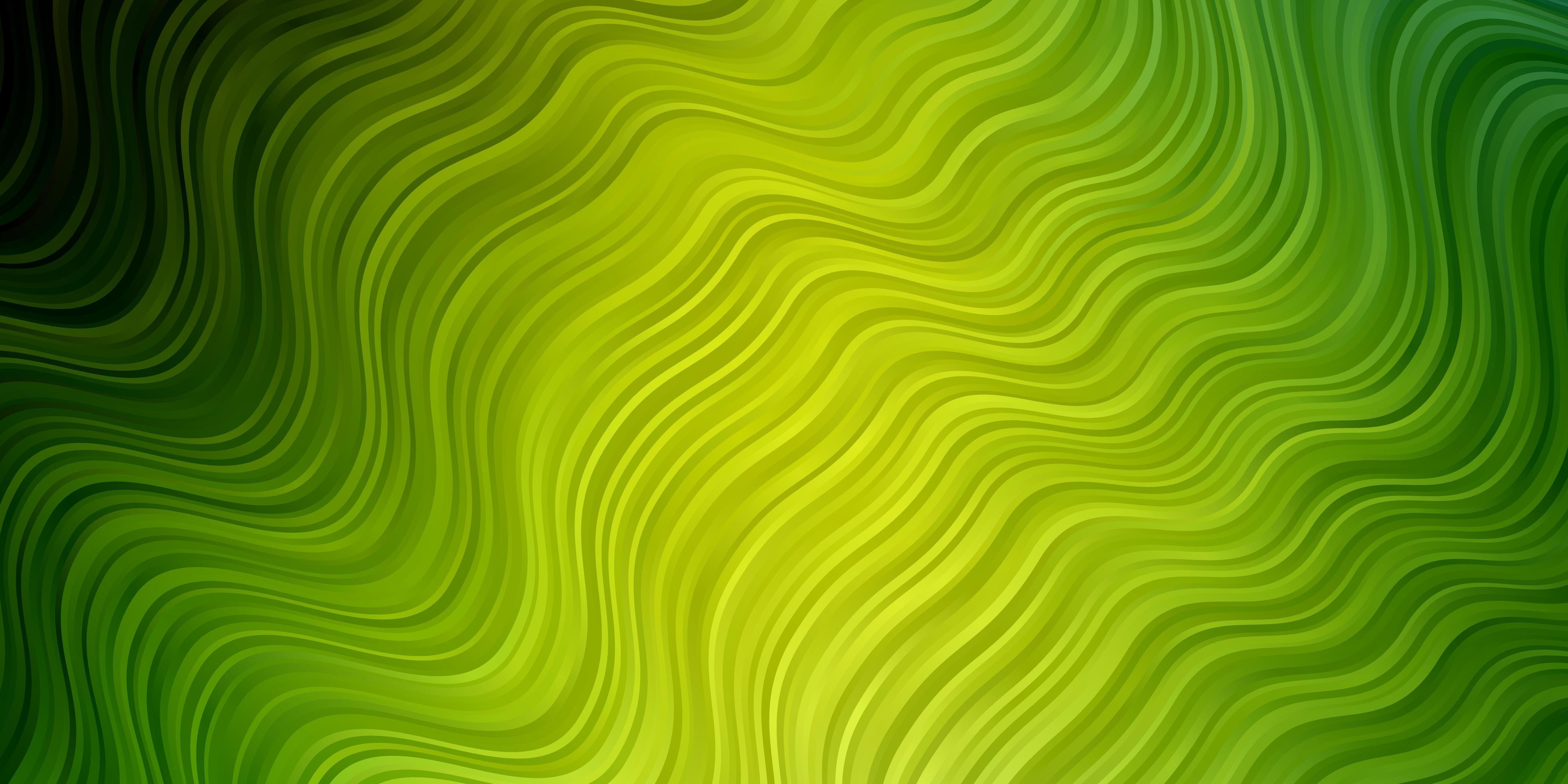 Light Green Yellow Vector Texture With Wry Lines Colorful Geometric Sample With Gradient Curves