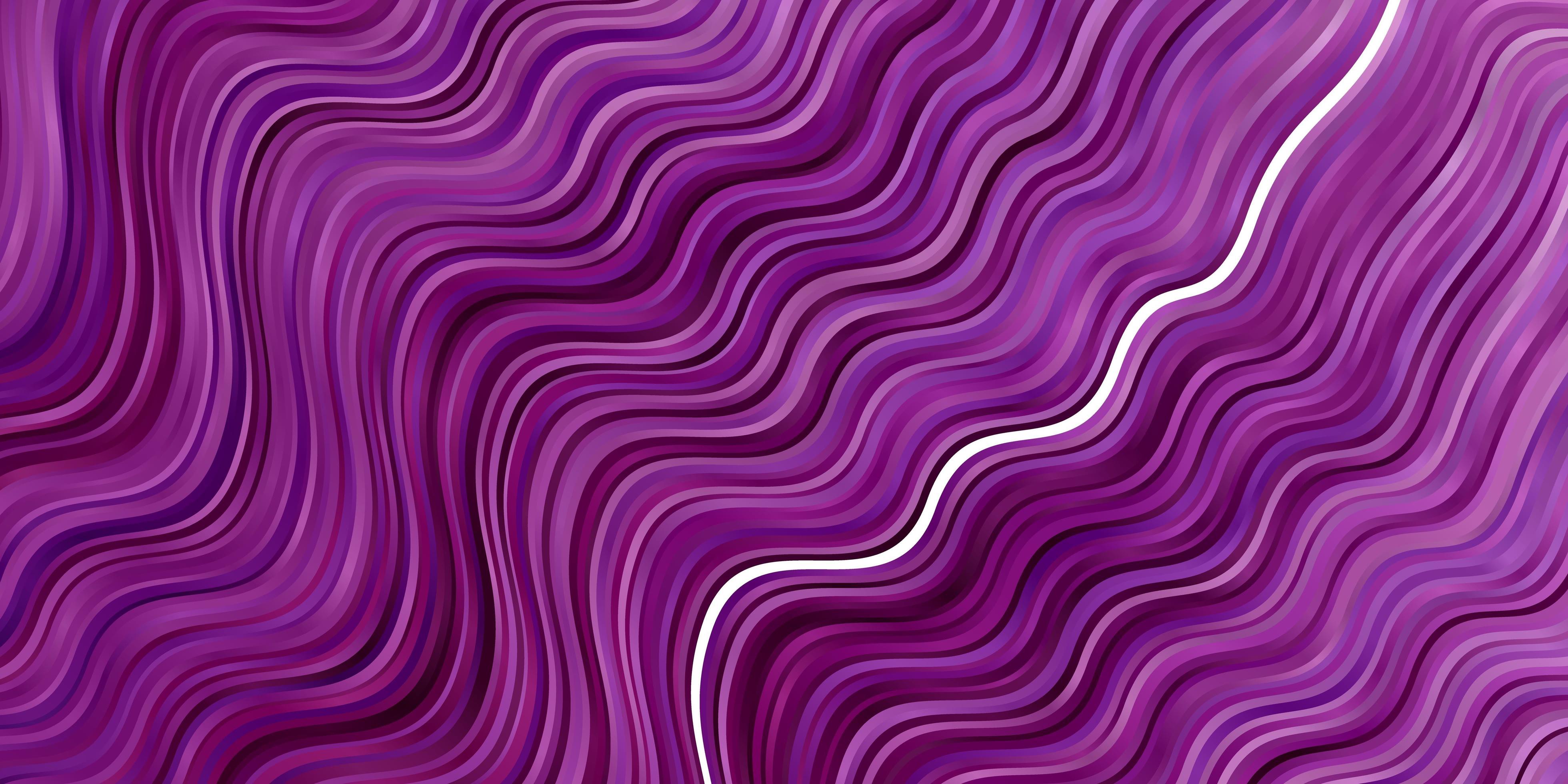 Light Purple Pink Vector Backdrop With Bent Lines Illustration In Halftone Style With Gradient