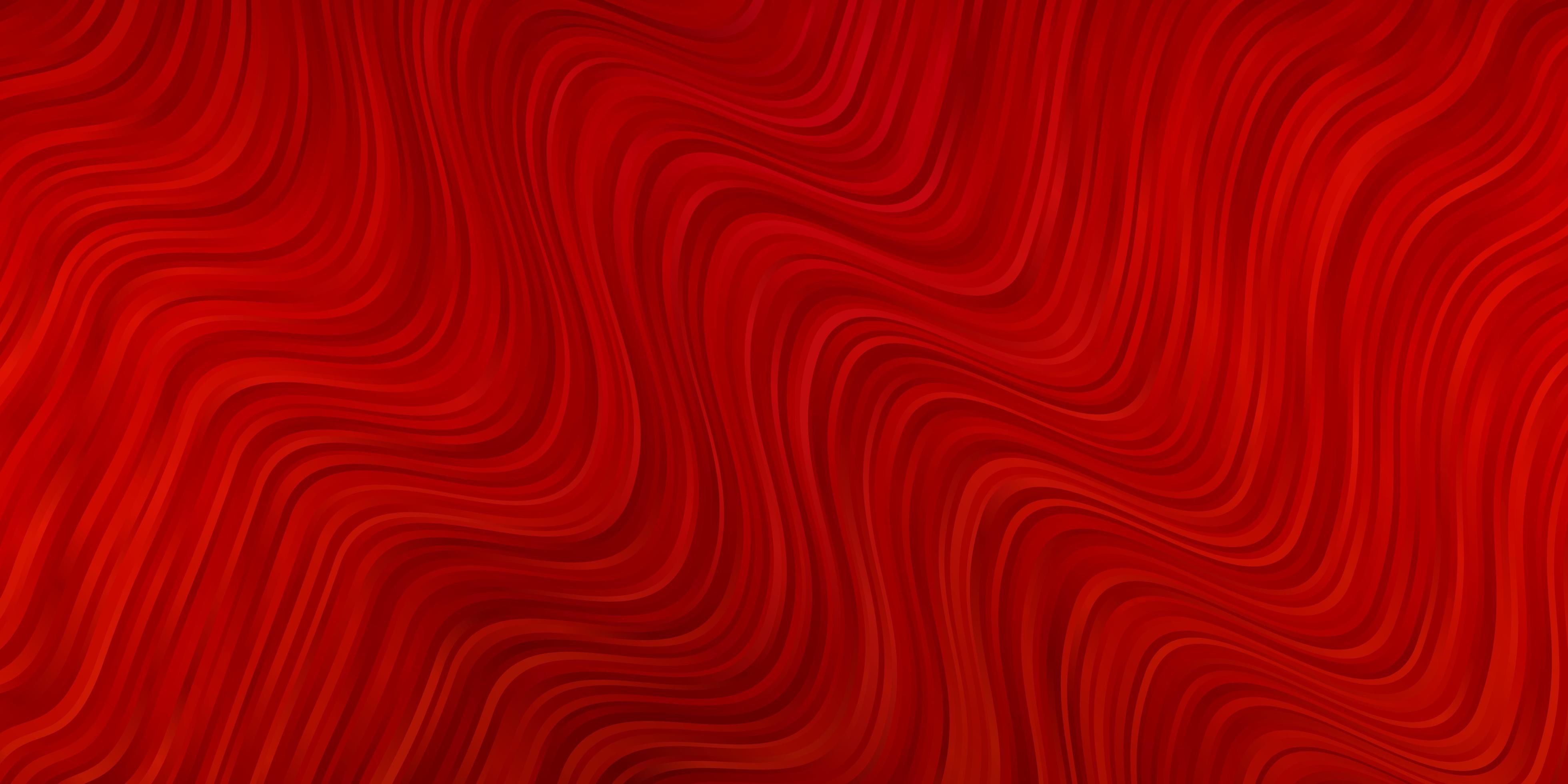 Light Red Vector Background With Wry Lines Illustration In Halftone Style With Gradient Curves