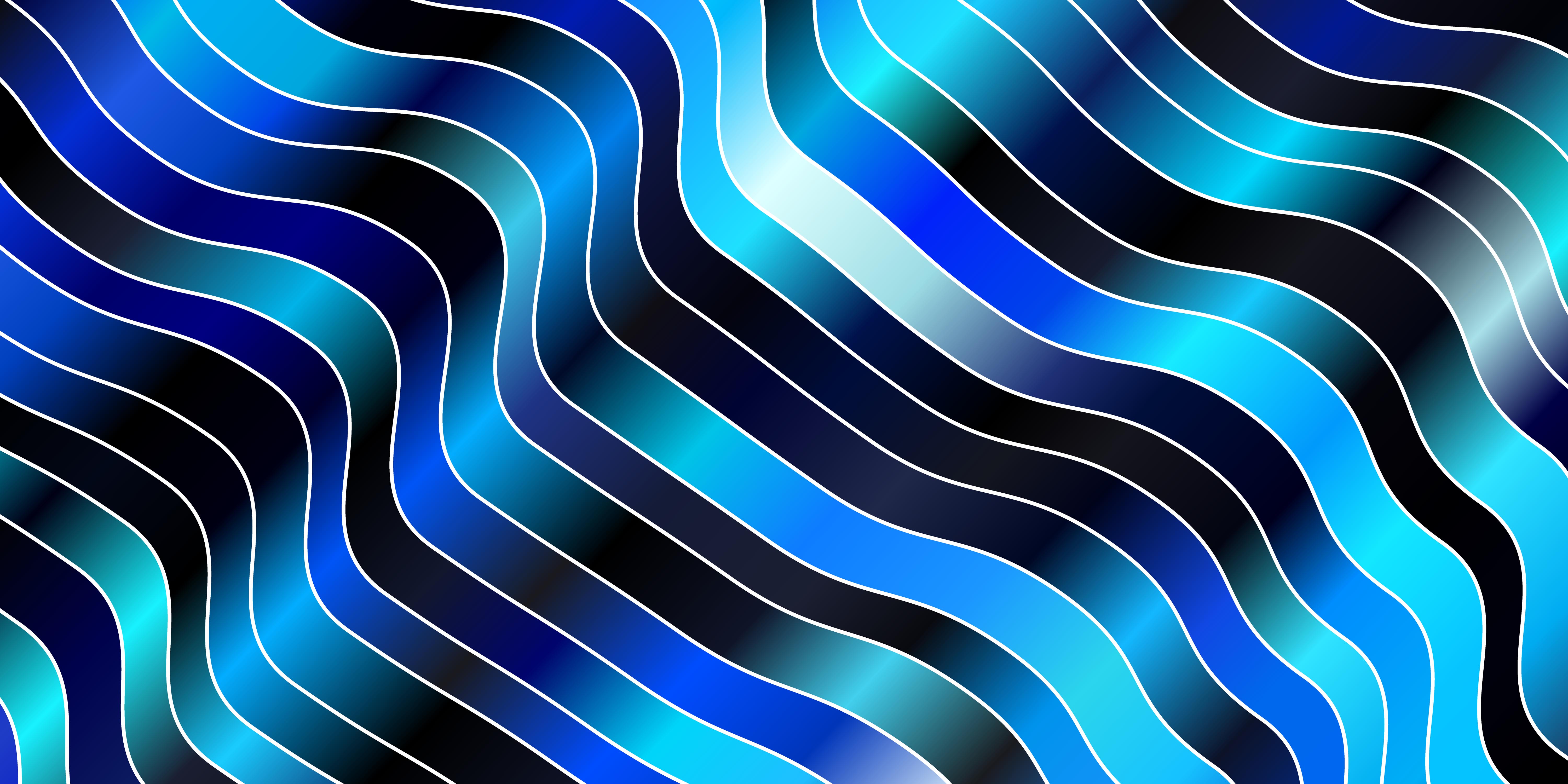 Dark Blue Vector Backdrop With Curves Abstract Illustration With Bandy Gradient Lines Pattern