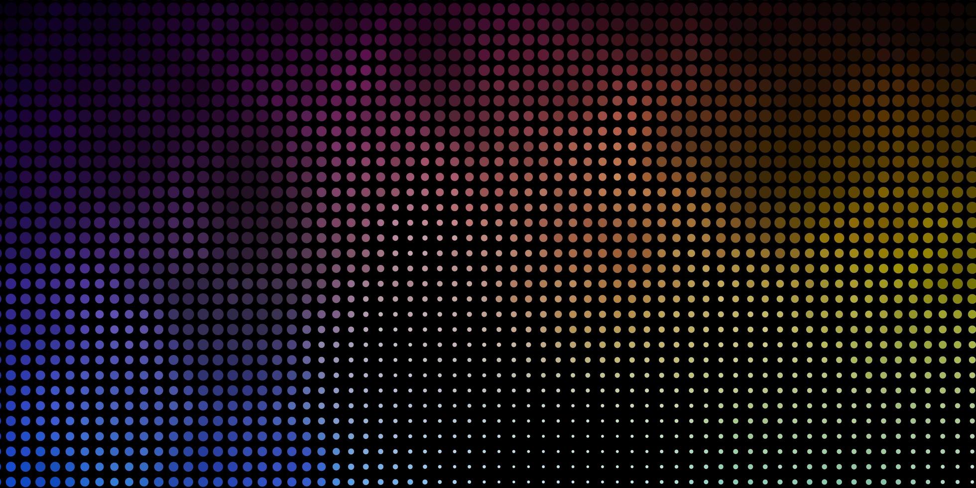 Dark Blue Yellow Vector Backdrop With Dots Abstract Colorful Disks On Simple Gradient Background