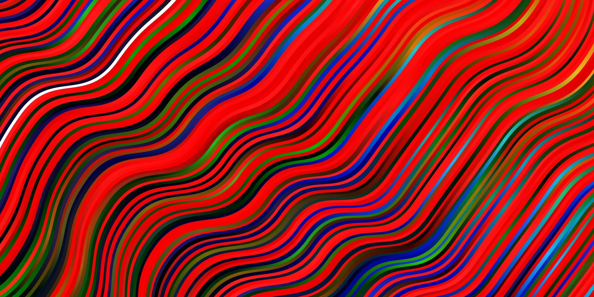 Dark Multicolor Vector Pattern With Curved Lines Colorful Illustration In Abstract Style With