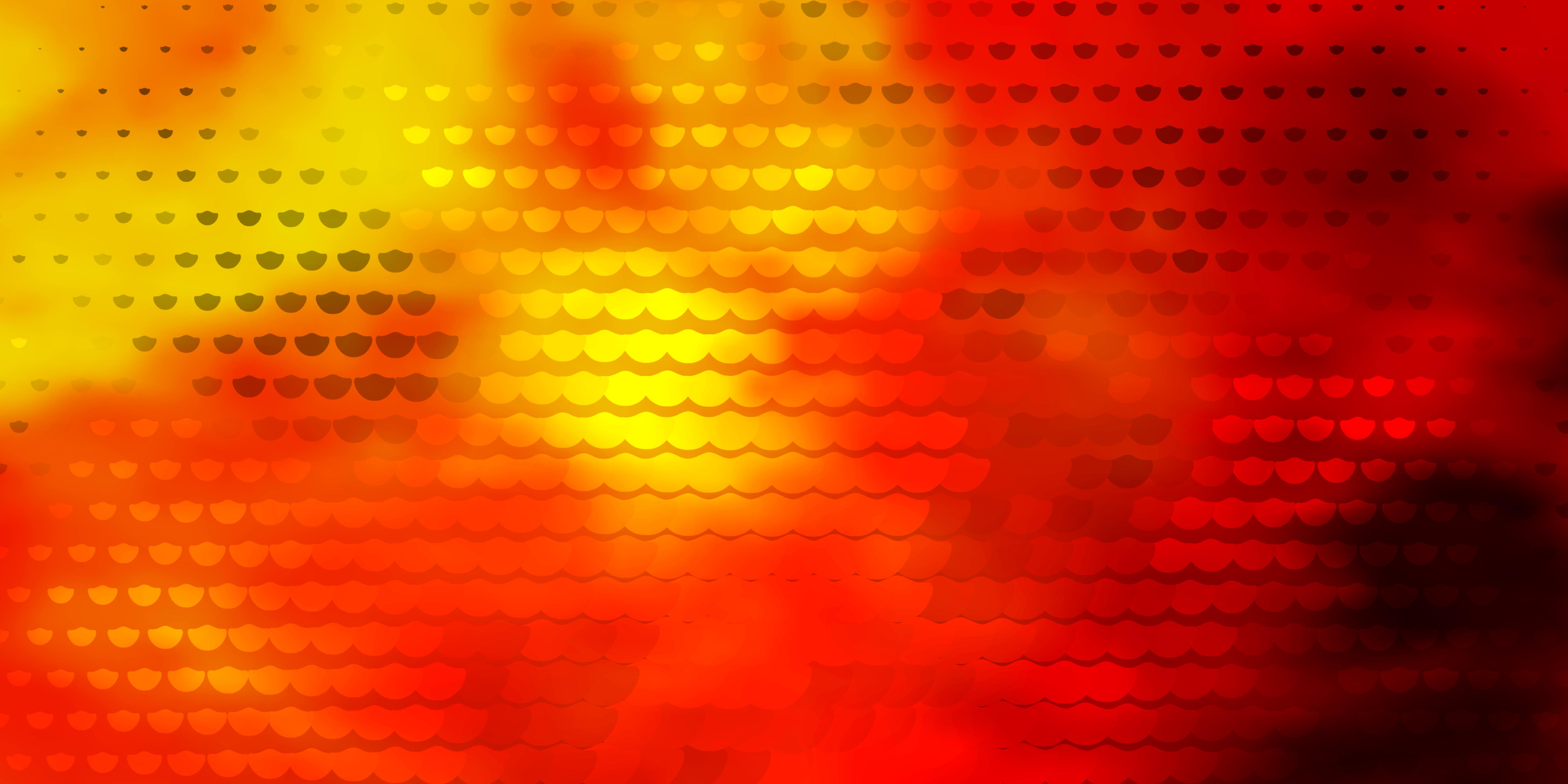 Light Orange Vector Background With Circles Abstract Colorful Disks On Simple Gradient