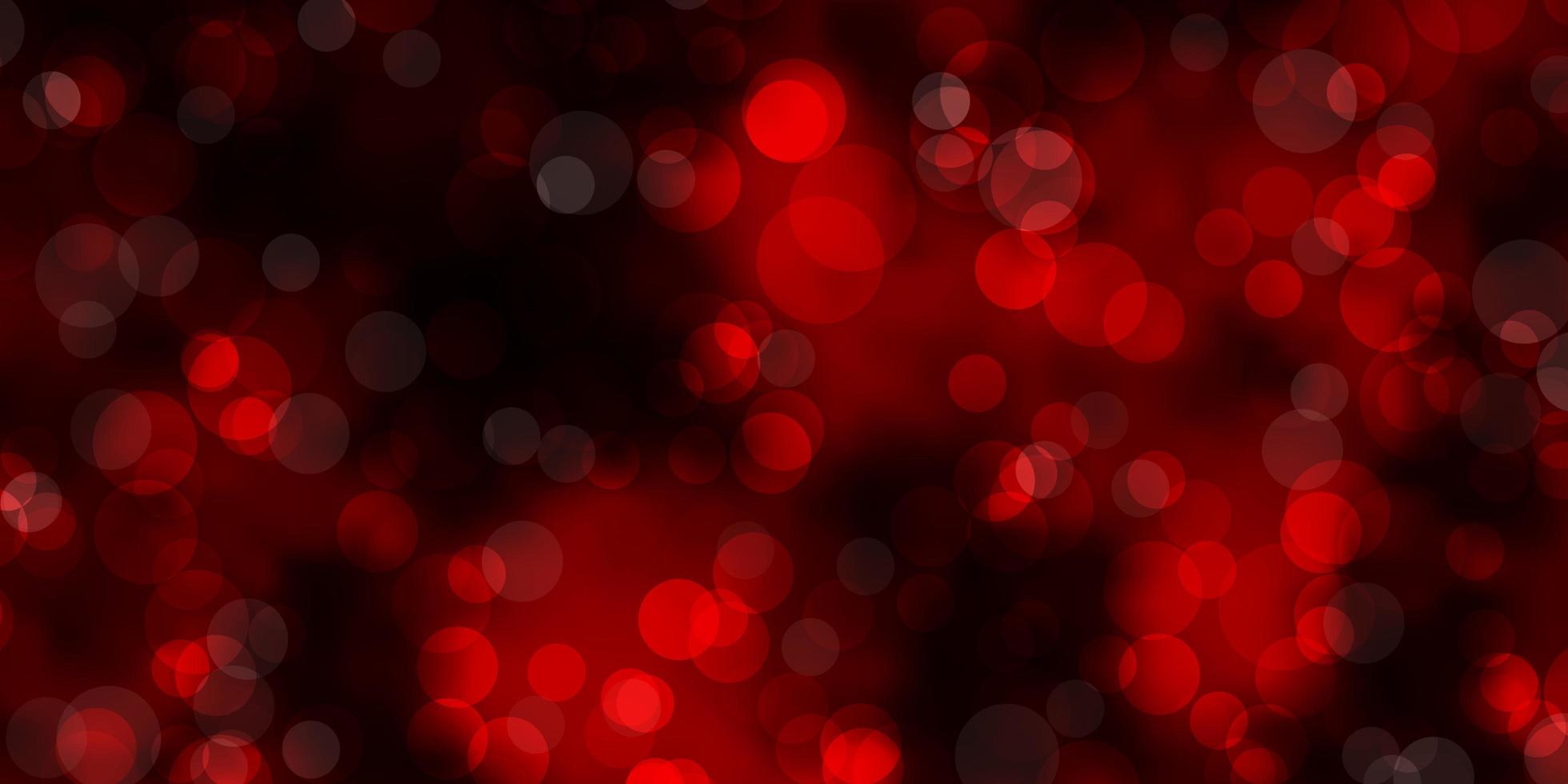 Dark Red Vector Texture With Disks Glitter Abstract Illustration With Colorful Drops Pattern For