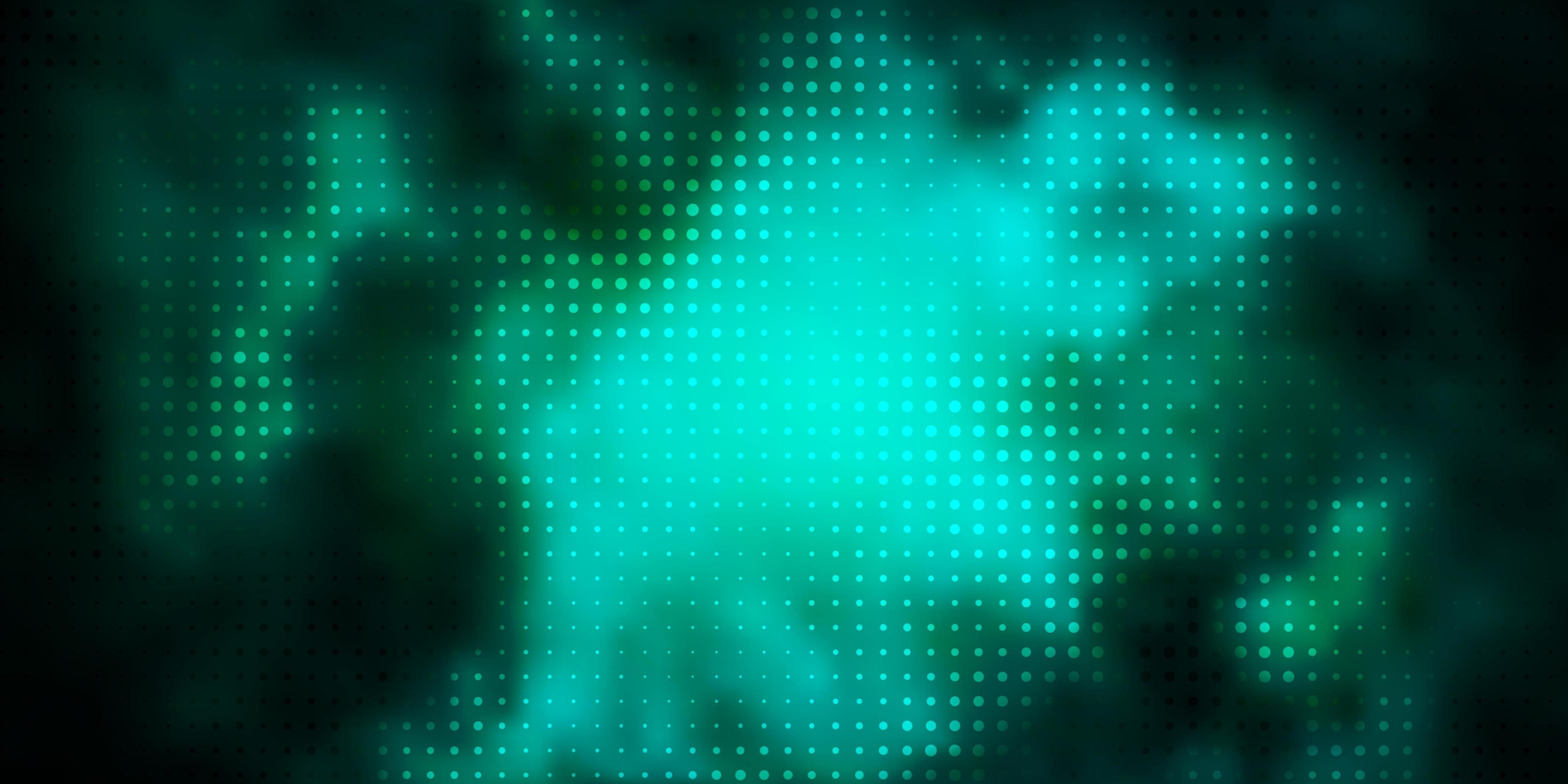 Dark Blue Green Vector Background With Bubbles Abstract Decorative Design In Gradient Style With