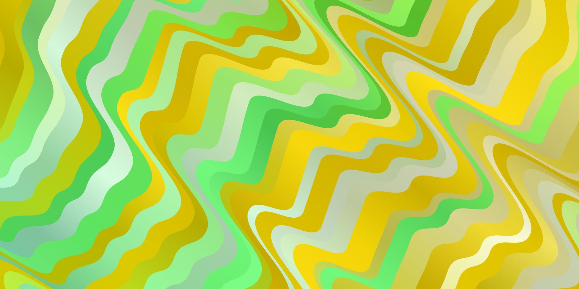 Light Green Yellow Vector Pattern With Lines Colorful Geometric Sample With Gradient Curves