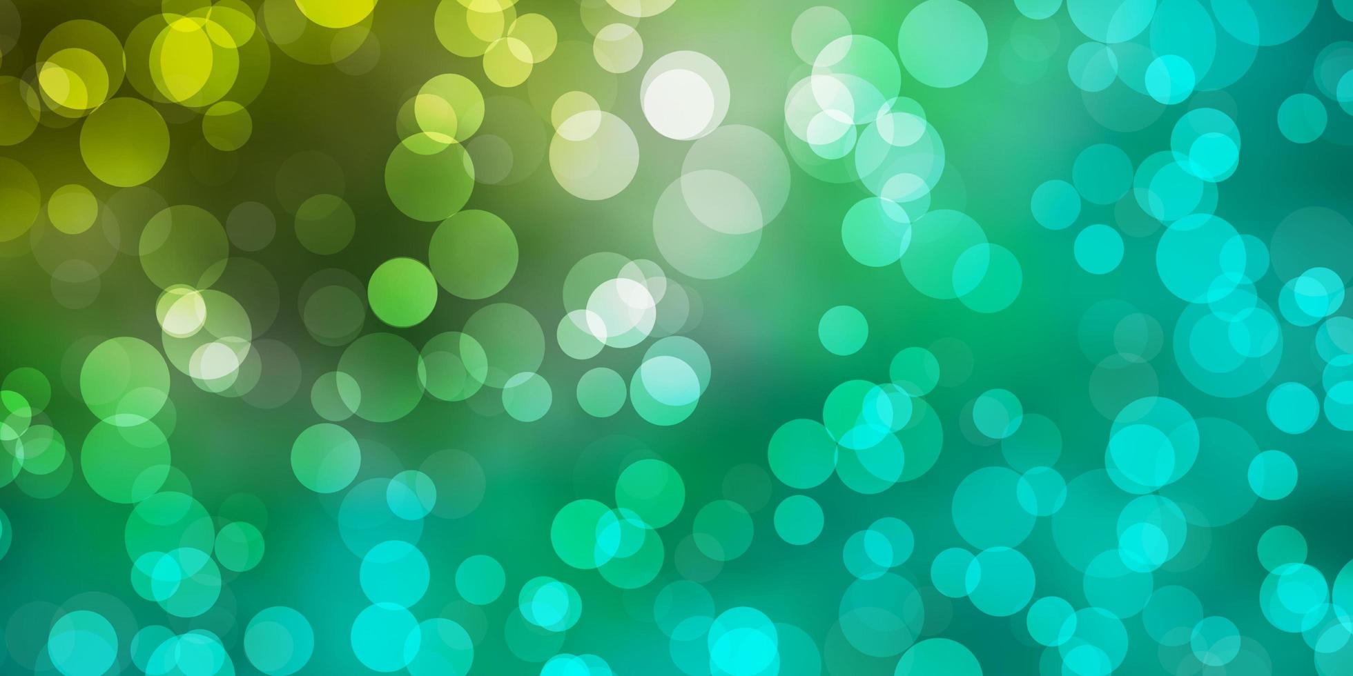 Light Green Vector Template With Circles Abstract Colorful Disks On Simple Gradient Background