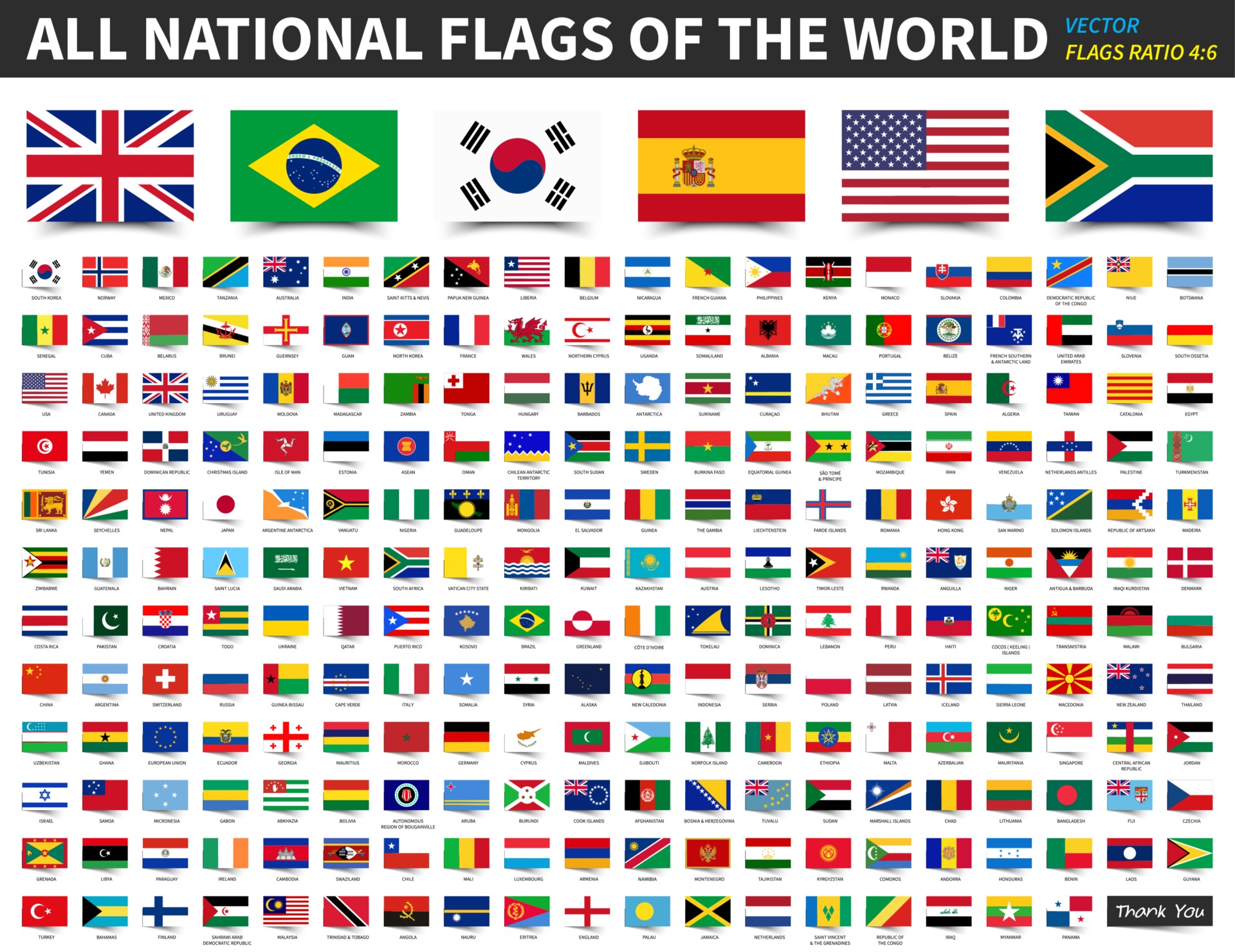 All national flags of the world . Ratio 4 - 6 design with float sticky ...